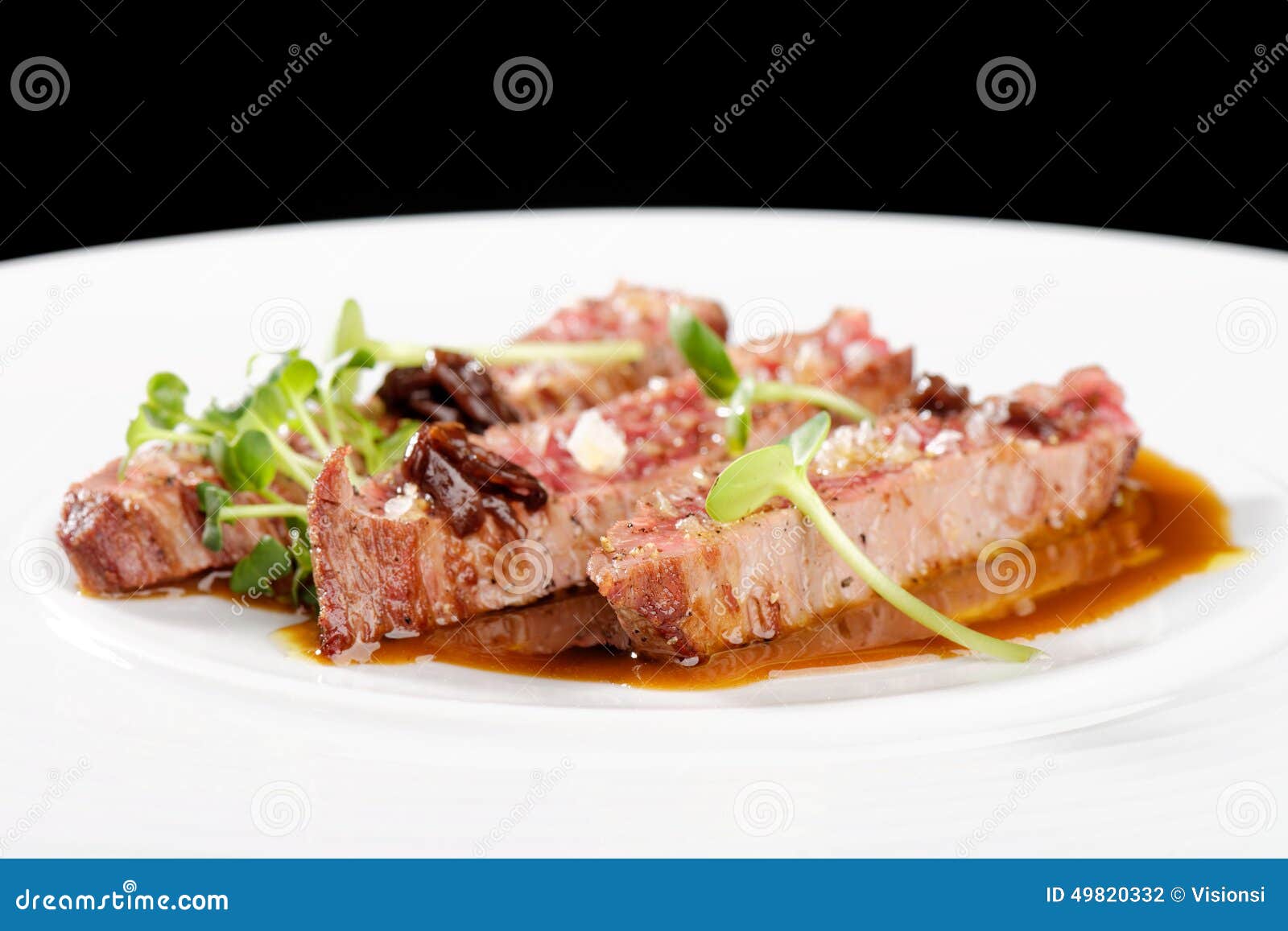 Fine Dining, Angus Beef Steak Fillets with Roasted Tomato Stock Photo ...