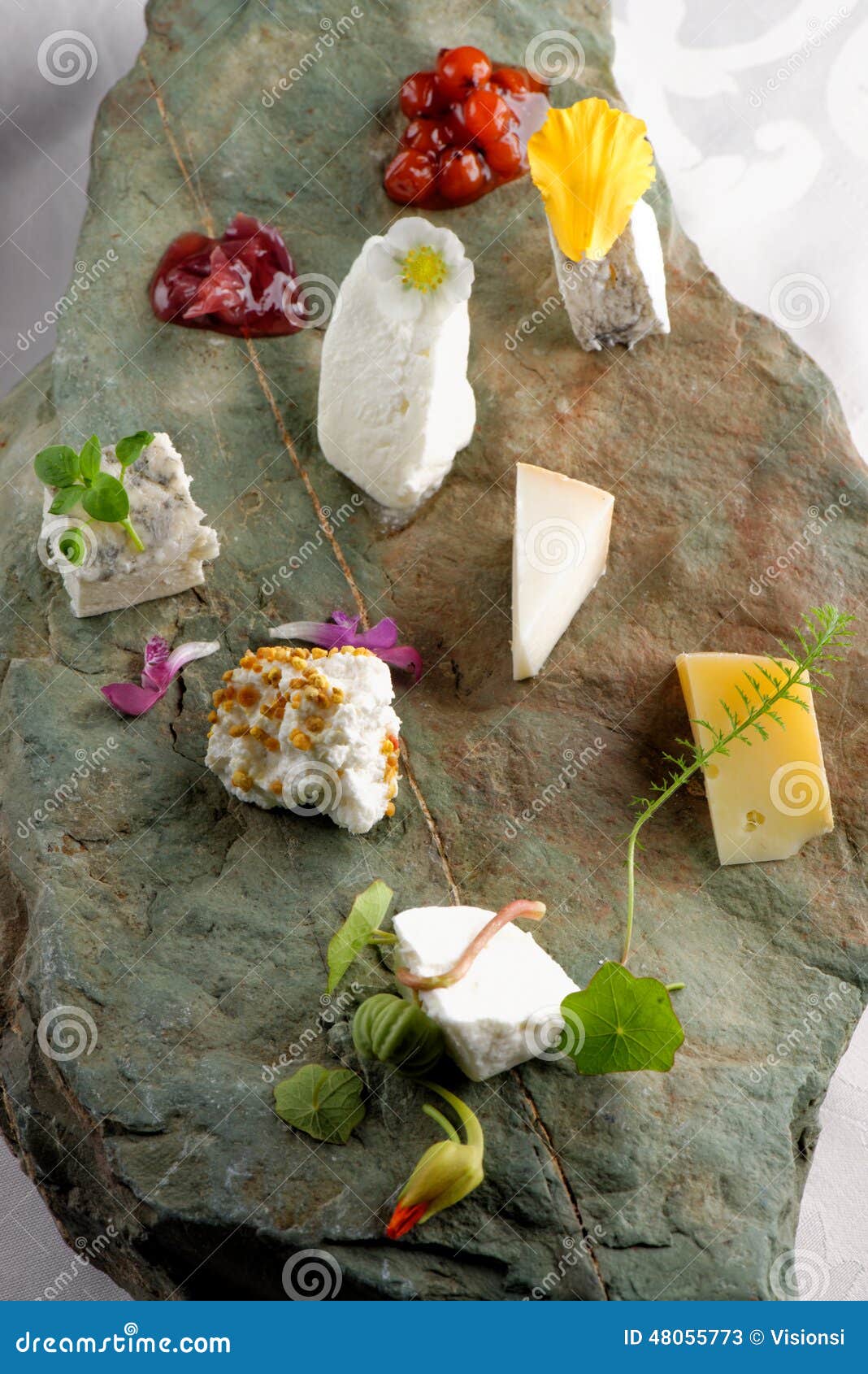 Fine dining cheese plate stock image. Image of delicious - 48055773