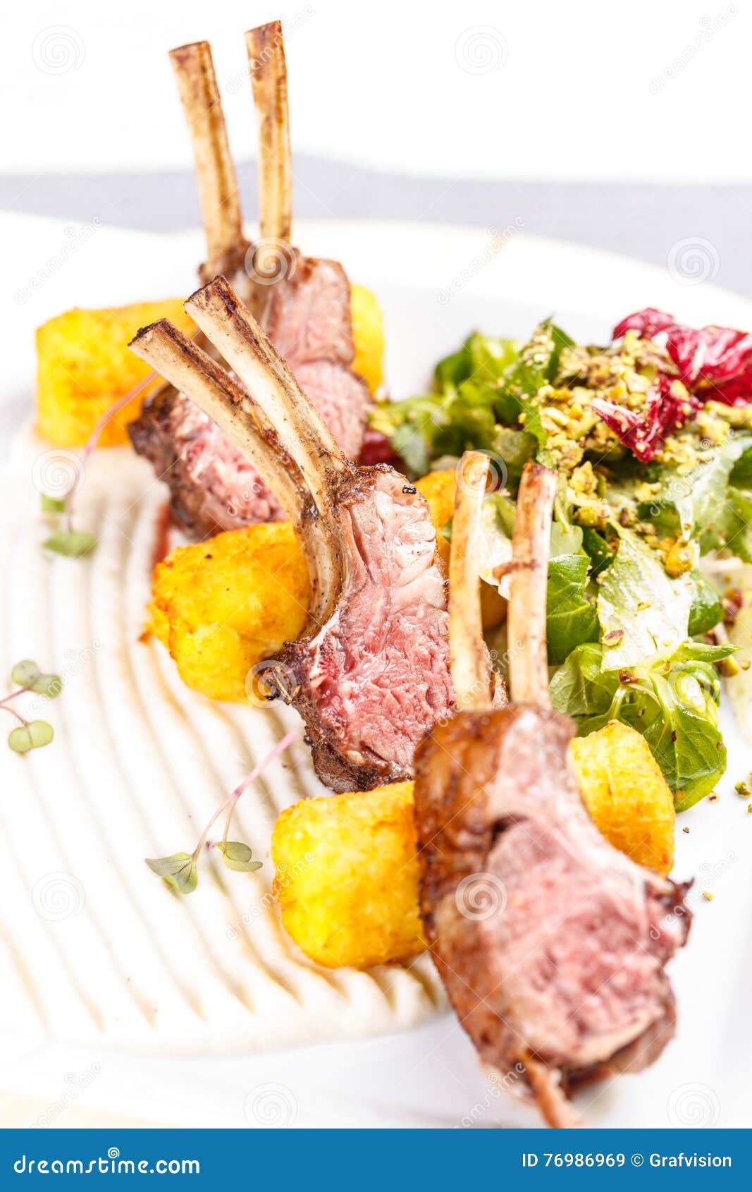 Fine dining stock image. Image of served, mashed, delicious - 76986969