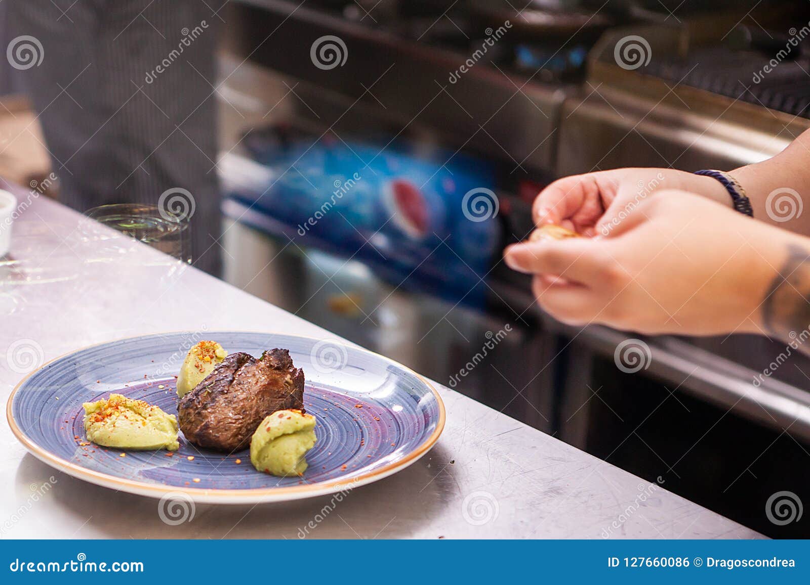 Fine Dining Design in Restaurant Kitchen Stock Photo - Image of gourmet ...