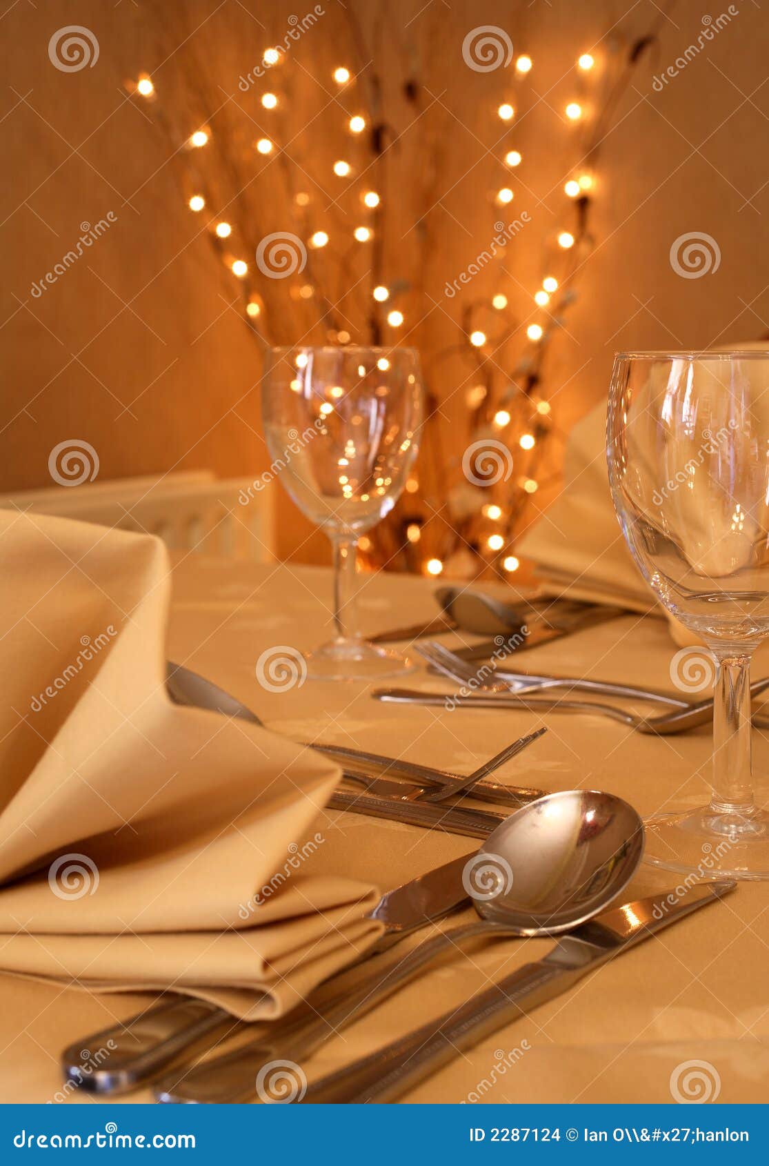 Fine dining dinner setting stock photo. Image of fine - 2287124