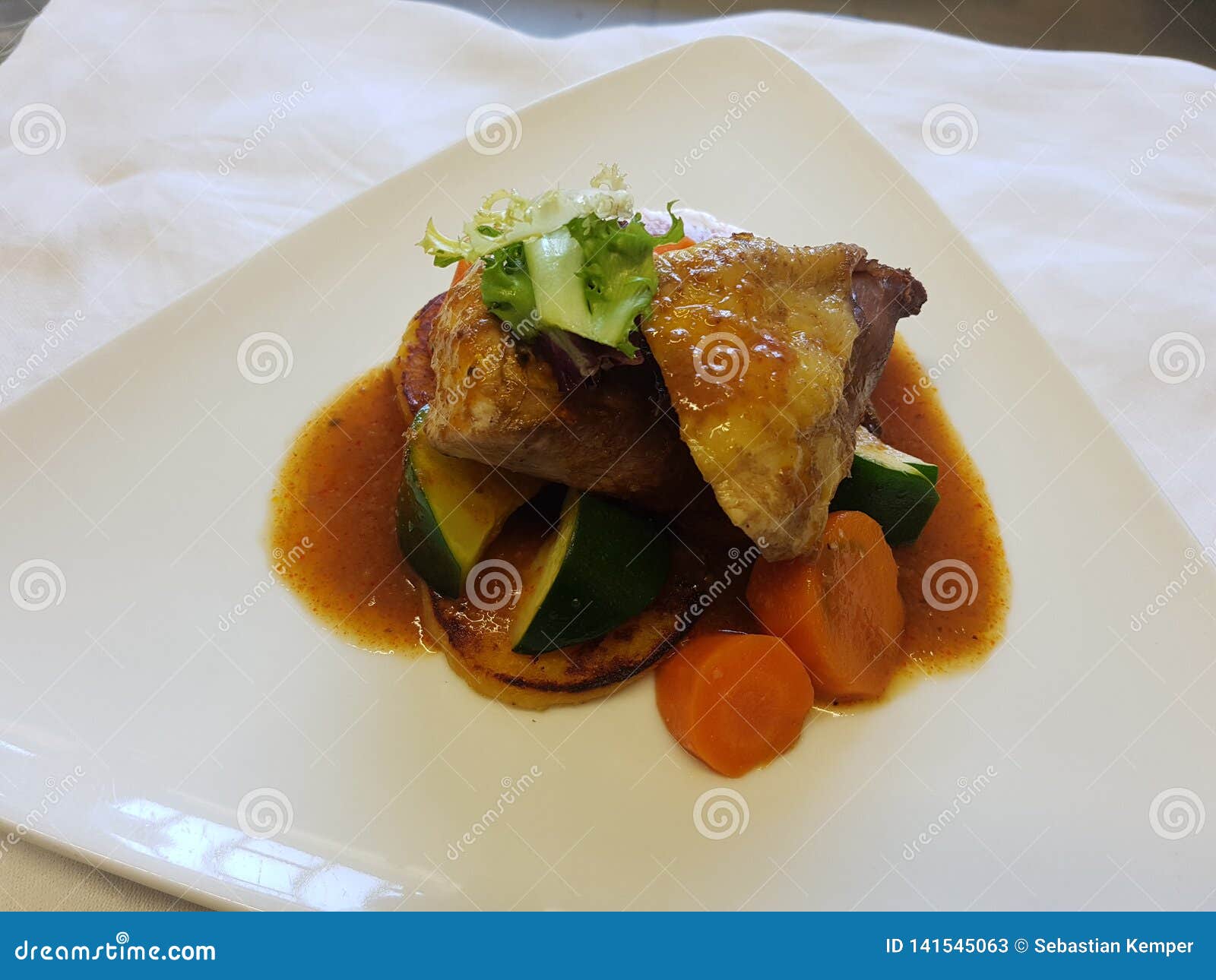 Fine dining food stock image. Image of gourmet, dining - 141545063