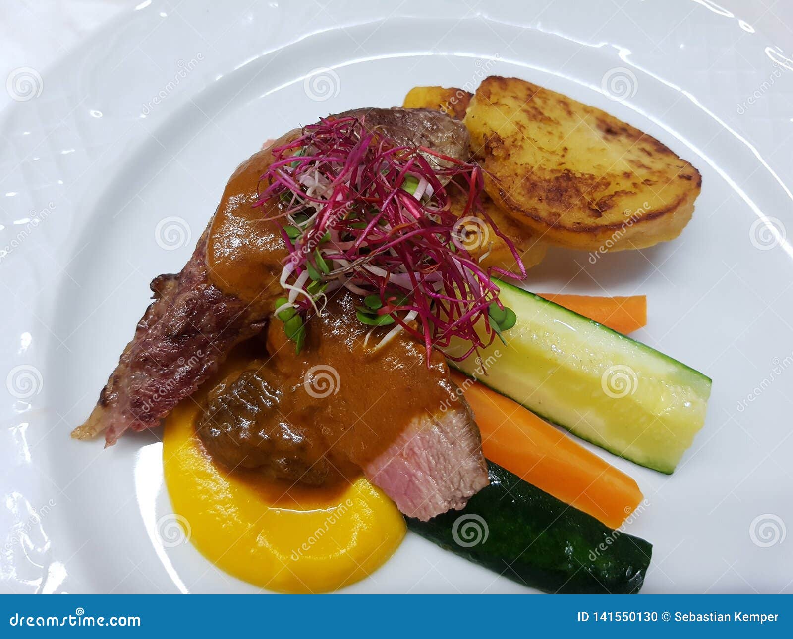 Fine dining food stock photo. Image of fine, gourmet - 141550130