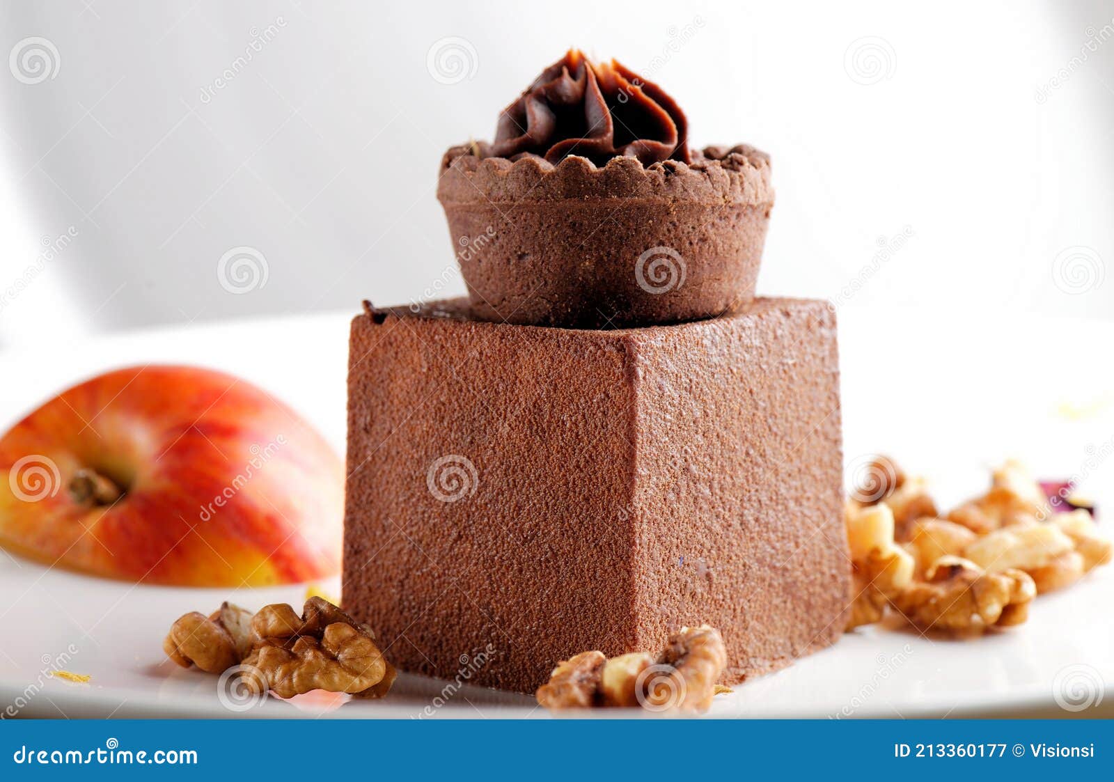 Fine Dining, French Chocolate Gourmet Mignon Stock Image - Image of ...