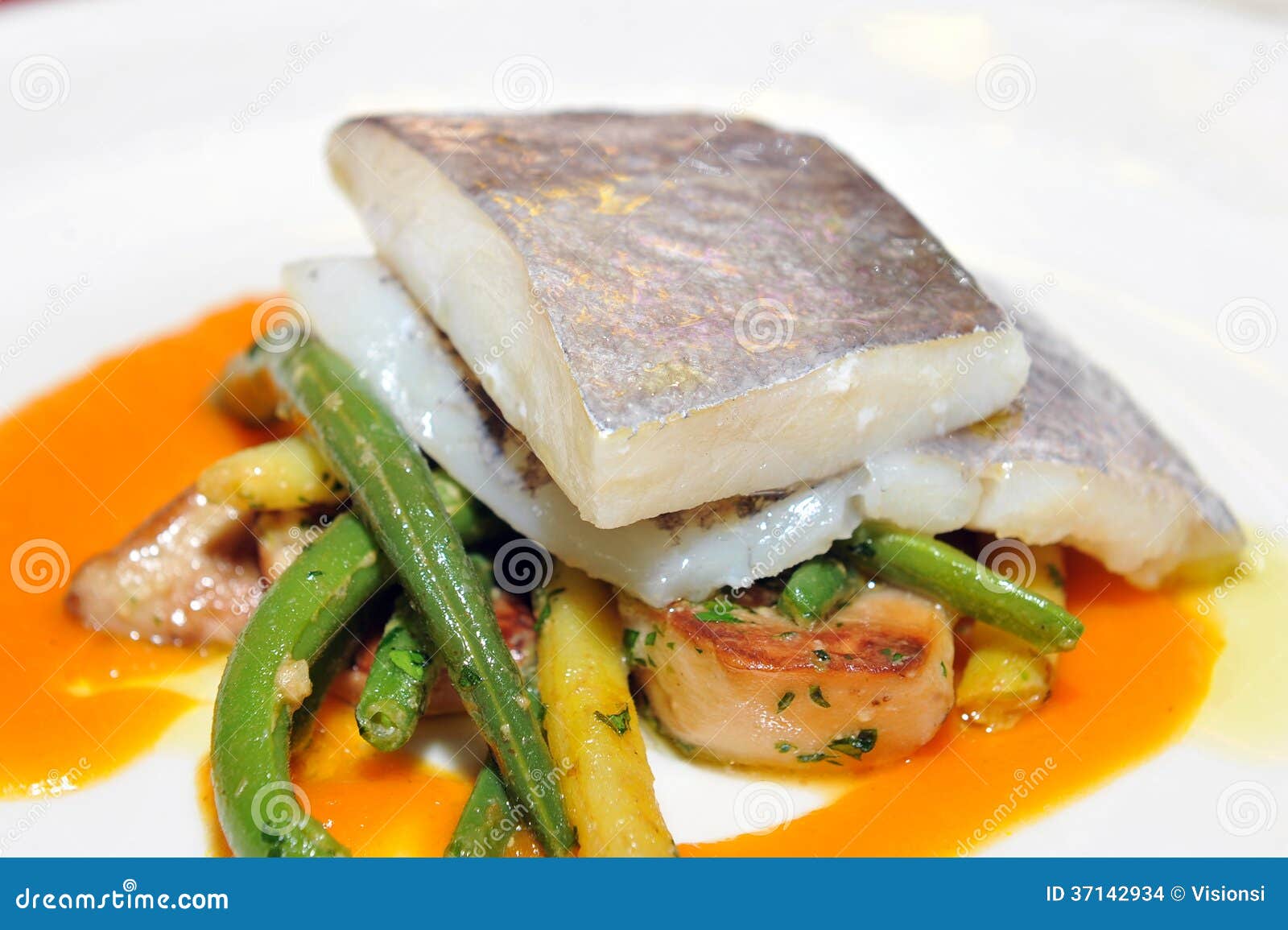 Fine Dining, John Dory Fish Fillet Stock Photo - Image of gourmet ...