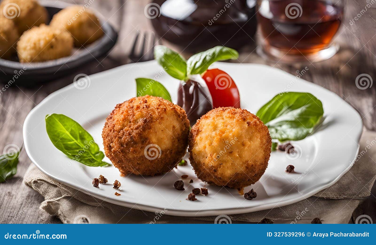 Luxurious Fine Dining with Exquisite Truffle Arancini, AI Generated ...