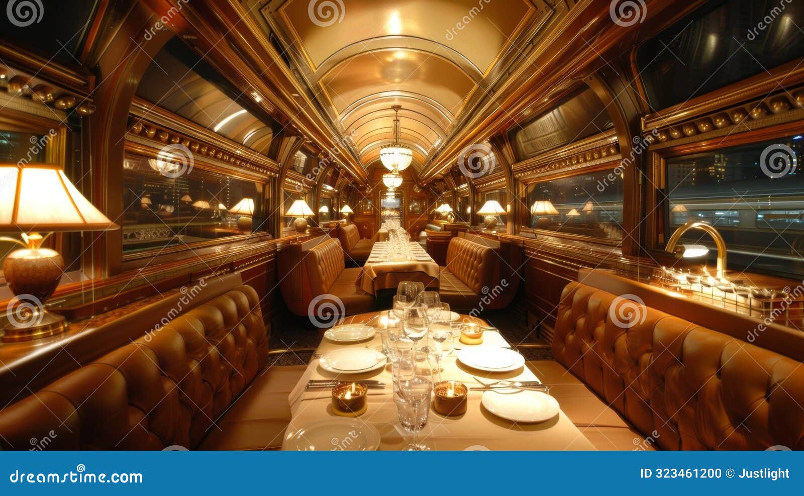 Fine Dining is Offered in the Trains Exquisite Restaurant Car Serving ...