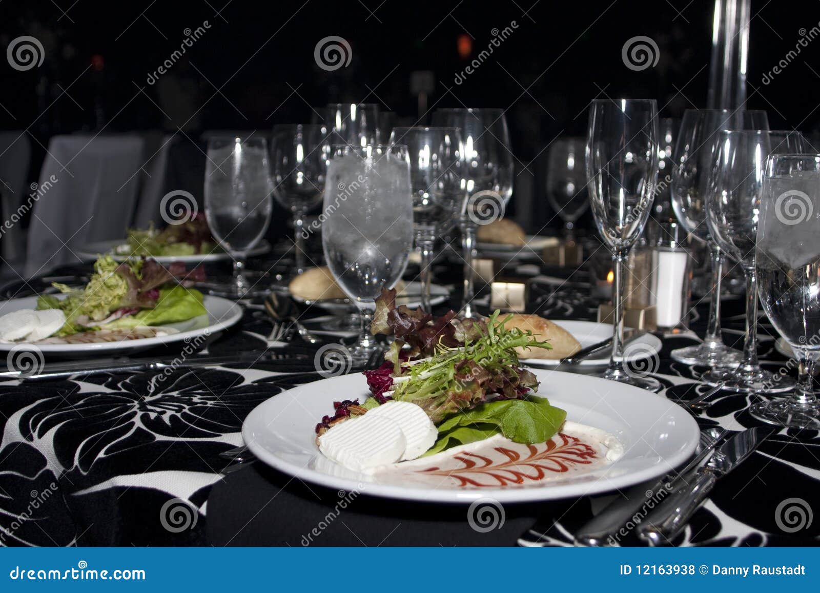 Five Course Dinner Setting Clipart