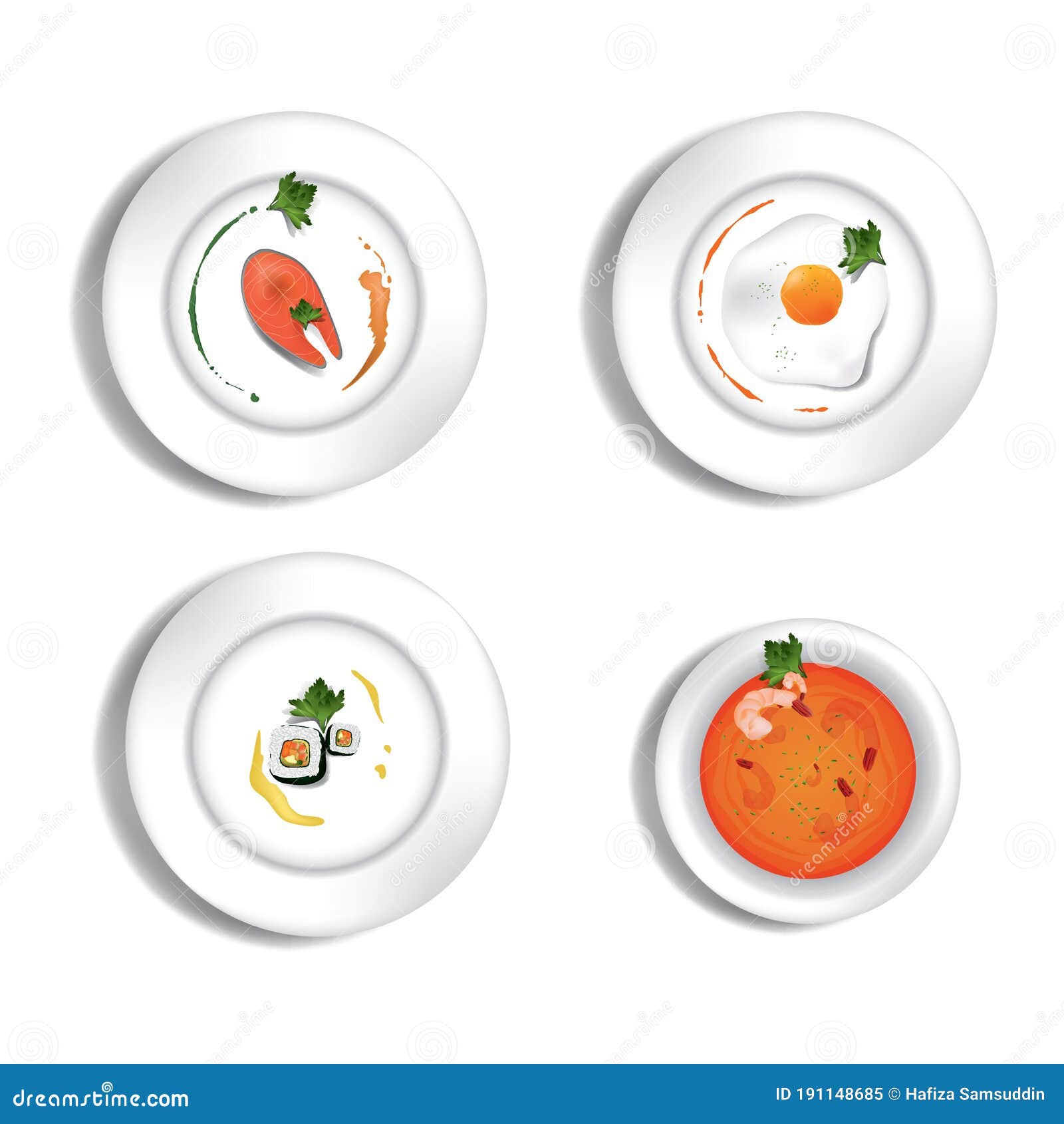 Fine Dining Restaurant Set. Vector Illustration Decorative Design Stock ...