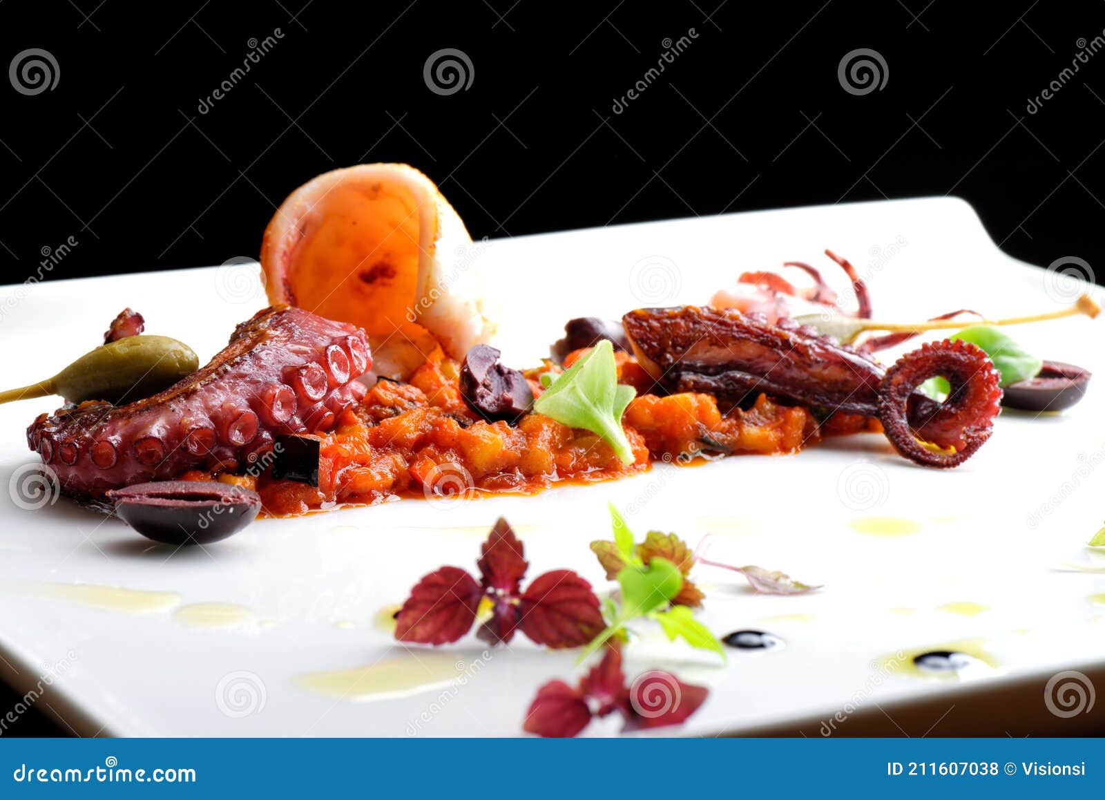 Fine Dining Seafood Appetizer Stock Photo - Image of cuisine, meal ...