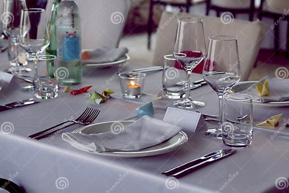 Fine Dining stock image. Image of posh, table, seasonal - 58496087