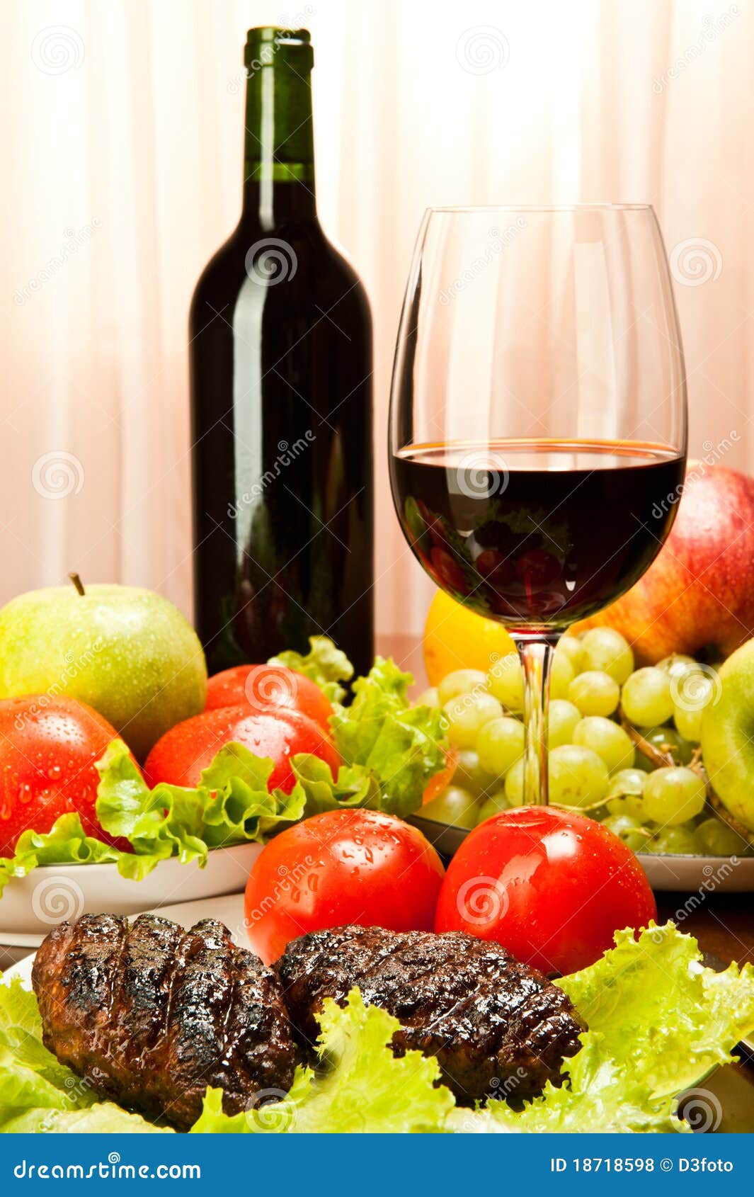 Fine dinner stock photo. Image of barbecue, cooked, composition - 18718598