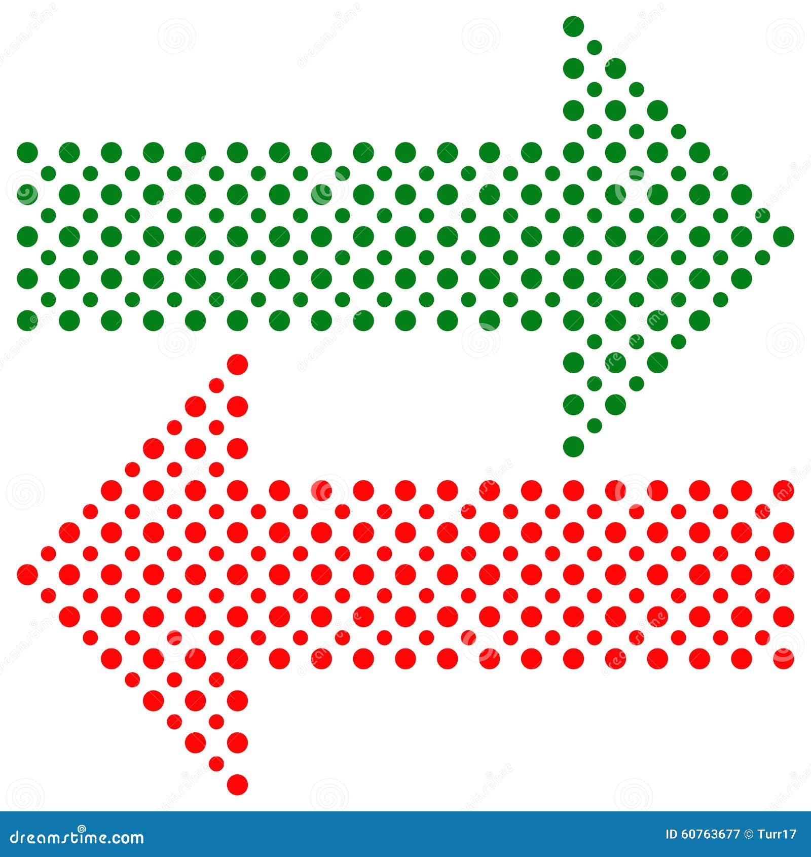 Fine Dotted Arrows stock illustration. Illustration of green - 60763677
