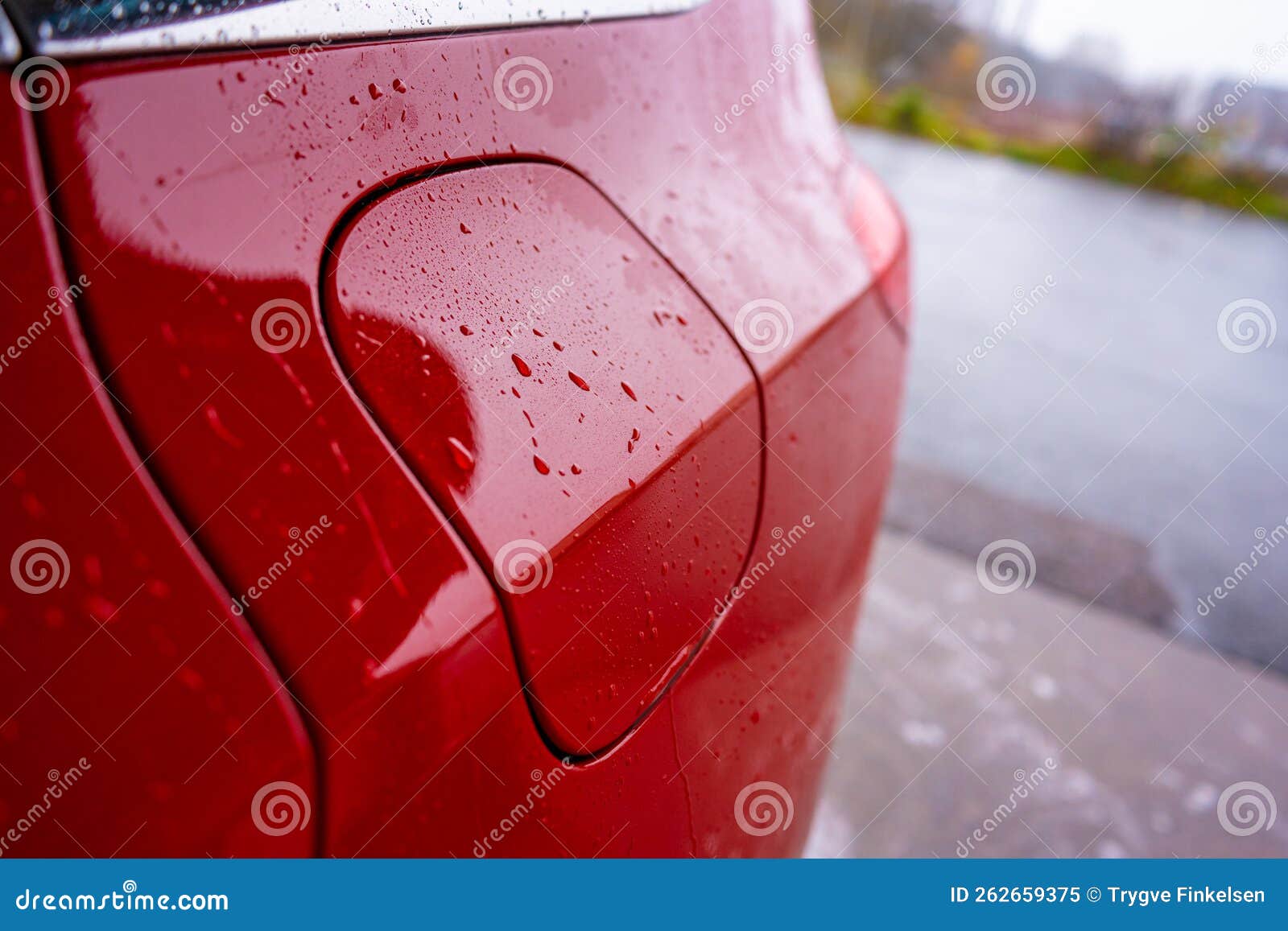 Fine Droplets on a Red Car Being Washed.. Stock Image - Image of ...