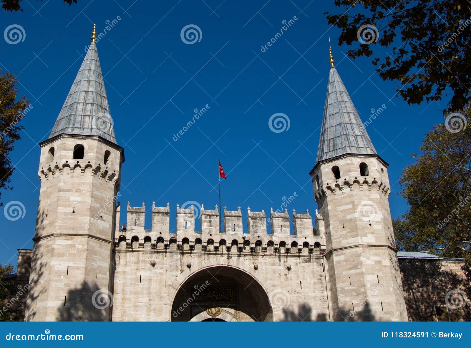 Fine Example of Ottoman Turkish Tower Architecture Stock Image - Image ...
