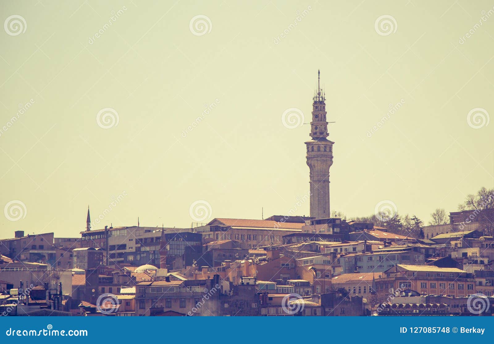 Fine Example of Ottoman Turkish Tower Architecture Stock Photo - Image ...
