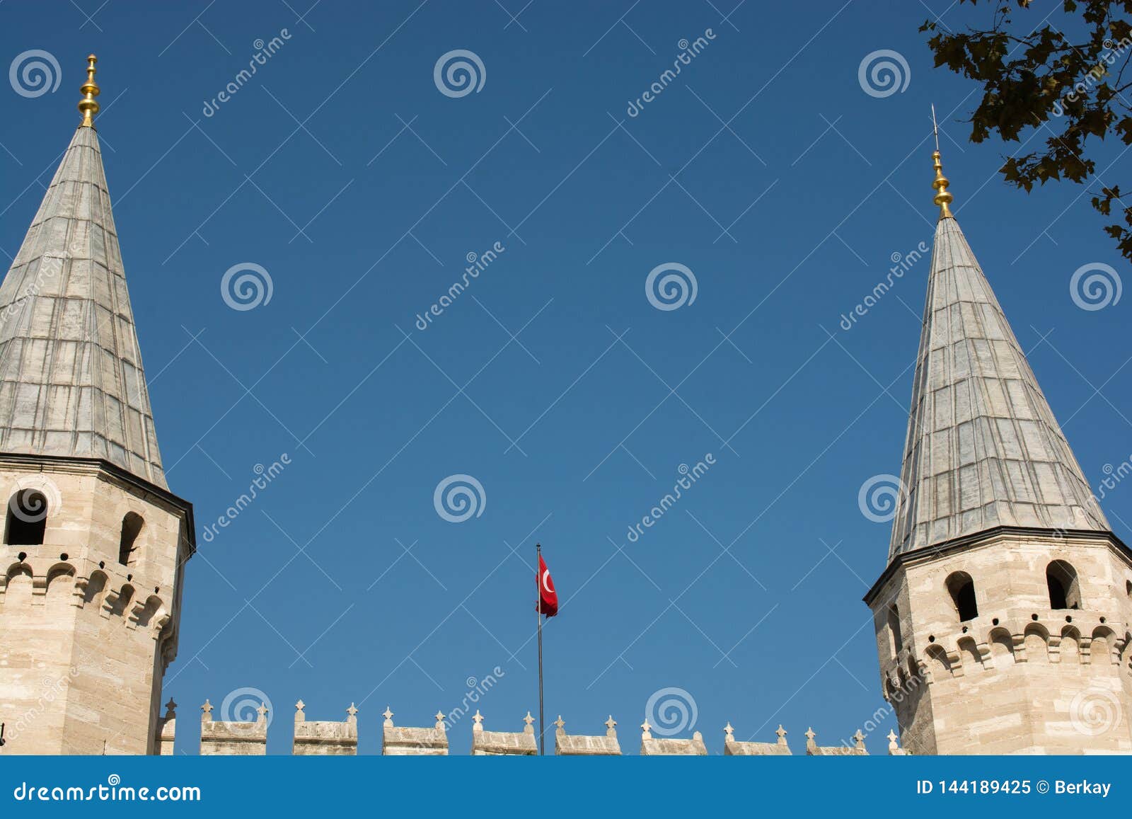 Fine Example of Ottoman Turkish Tower Architecture Stock Image - Image ...