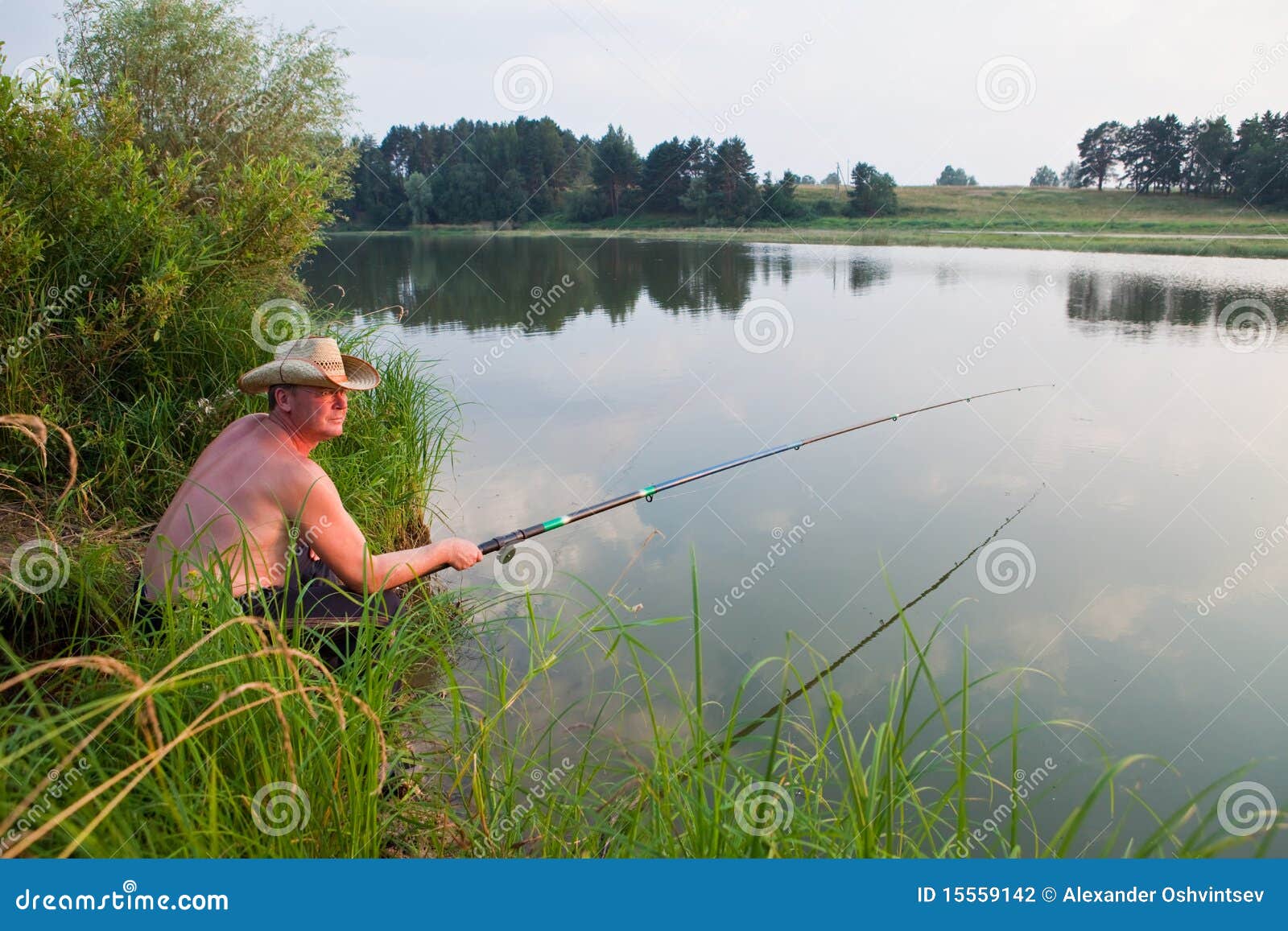 Fine fishing stock photo. Image of lake, fisherman, people - 15559142