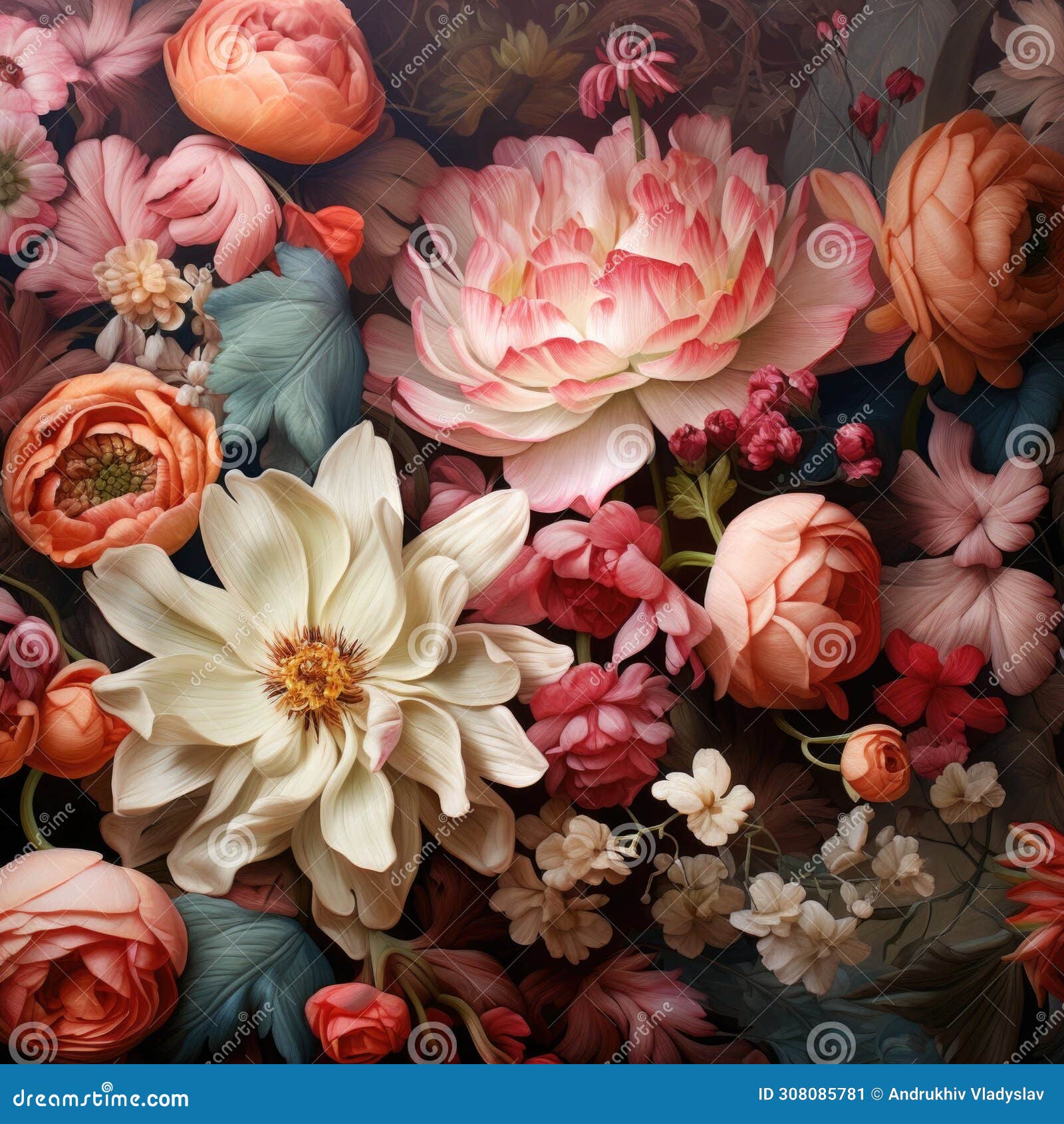 Fine Floral Art for Backgrounds, Backdrops Stock Illustration ...