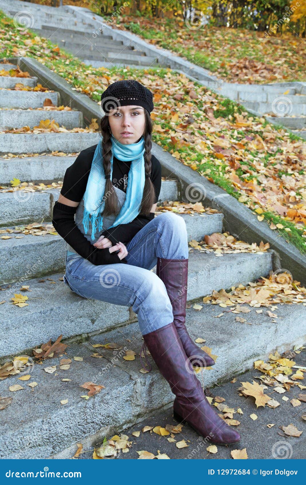 The fine girl stock photo. Image of footsteps, dona, coloured - 12972684