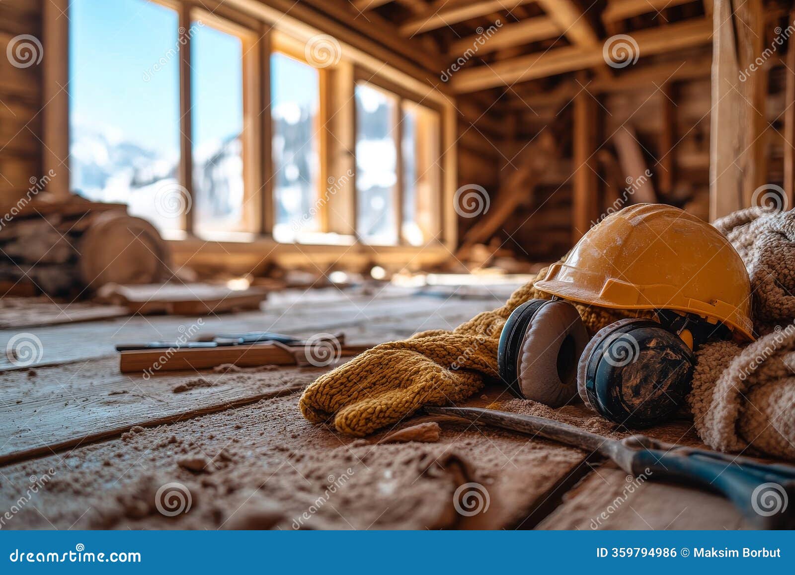 Fine Glass Wool Dust Particles Obscure a Vacant Construction Site Where ...