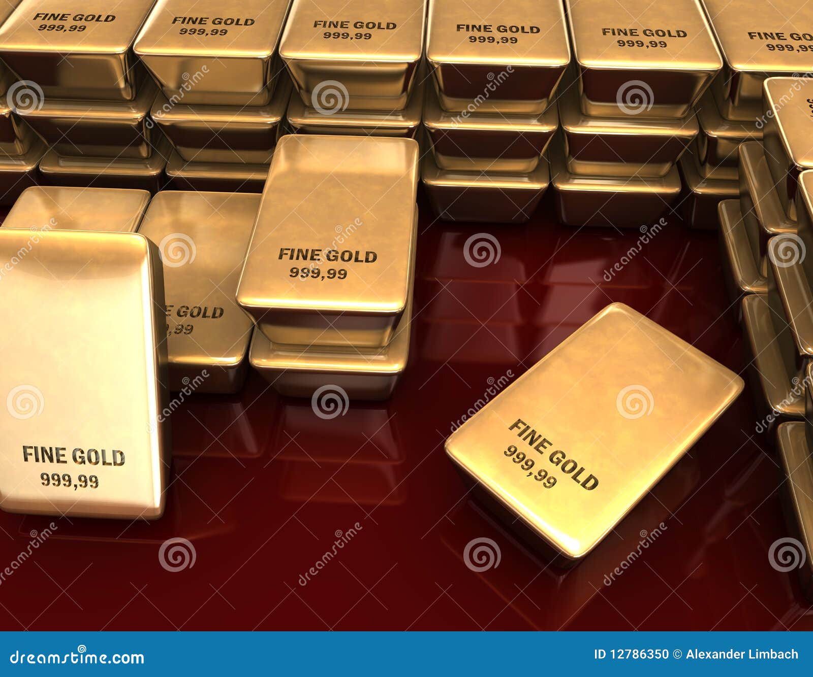 Fine Gold Bar. Minted Gold Ingot Bar. Vector Illustration Flat Design ...