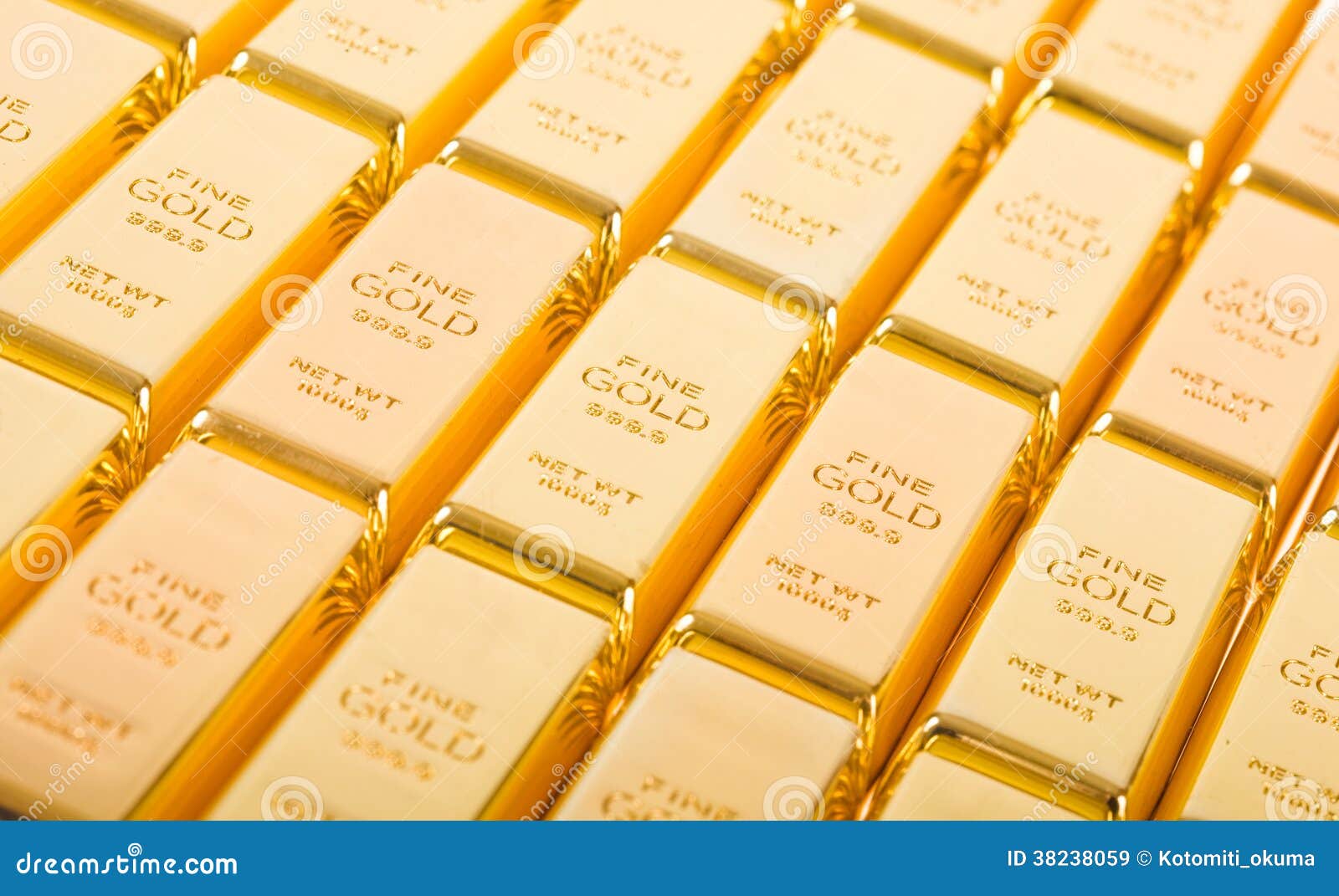 Fine gold 999,9 stock image. Image of brick, bullion - 38238059