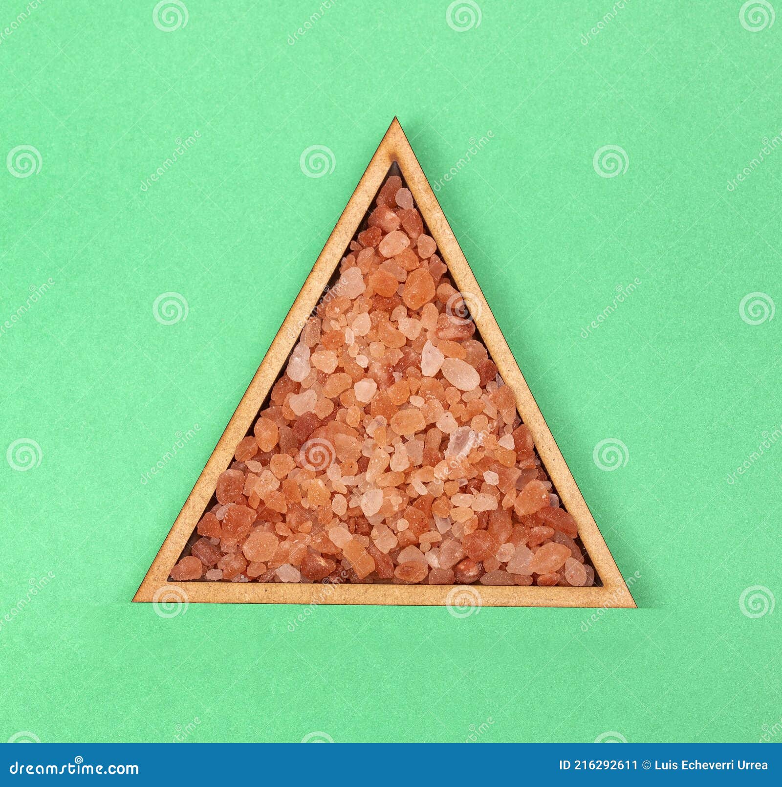 Fine Grained Himalayan Pink Salt in the Triangular Bowl - Green ...