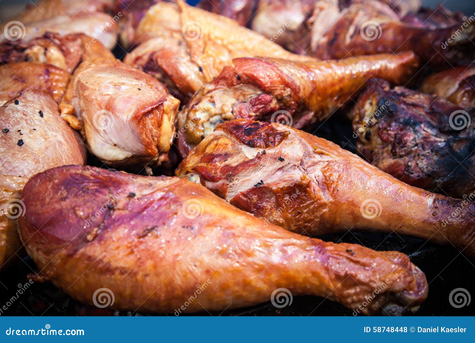 Fine grilled turkey legs stock photo. Image of legs, barbecue - 58748448