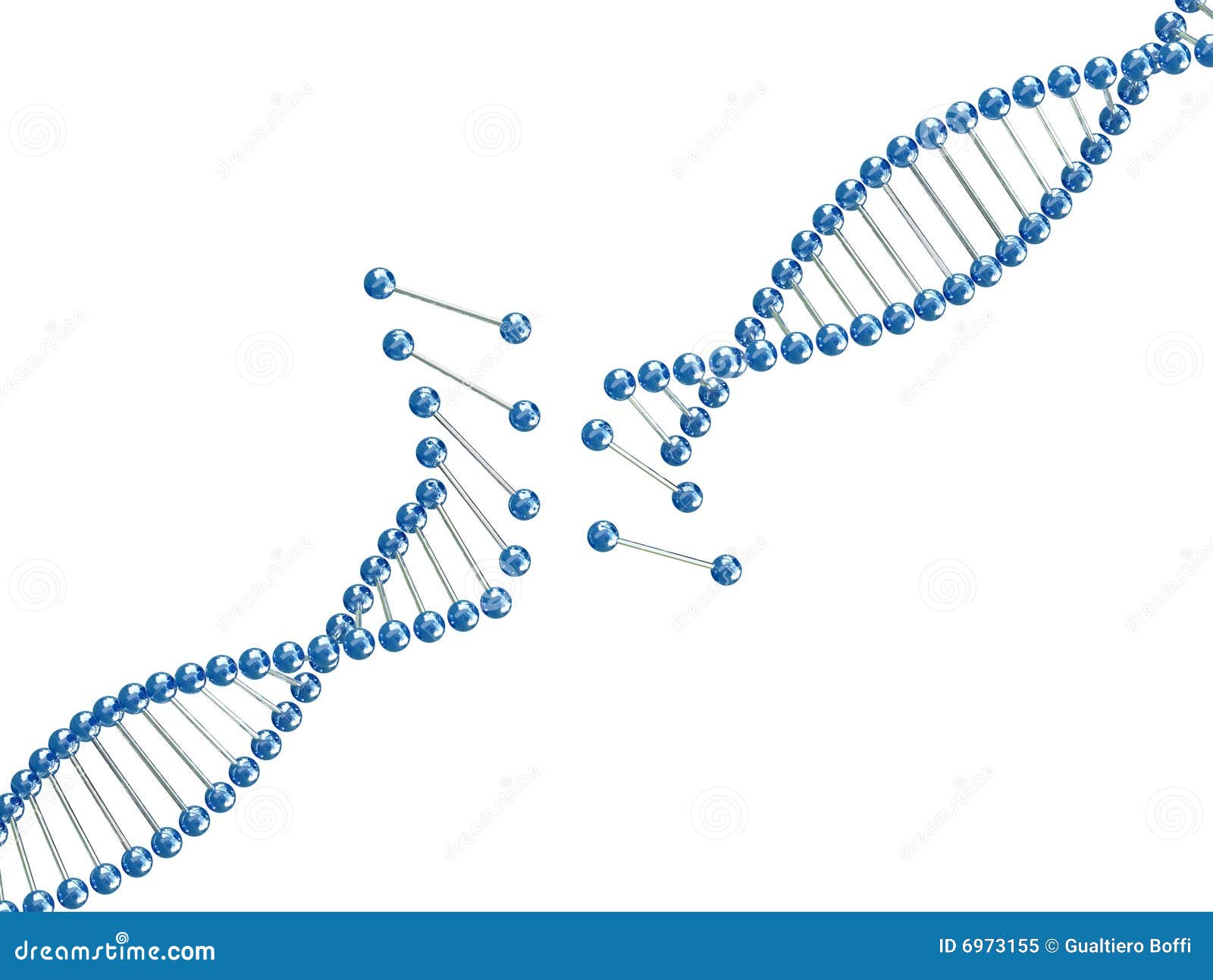 Fine Image 3d Of Broken Dna Illustration Stock Illustration ...
