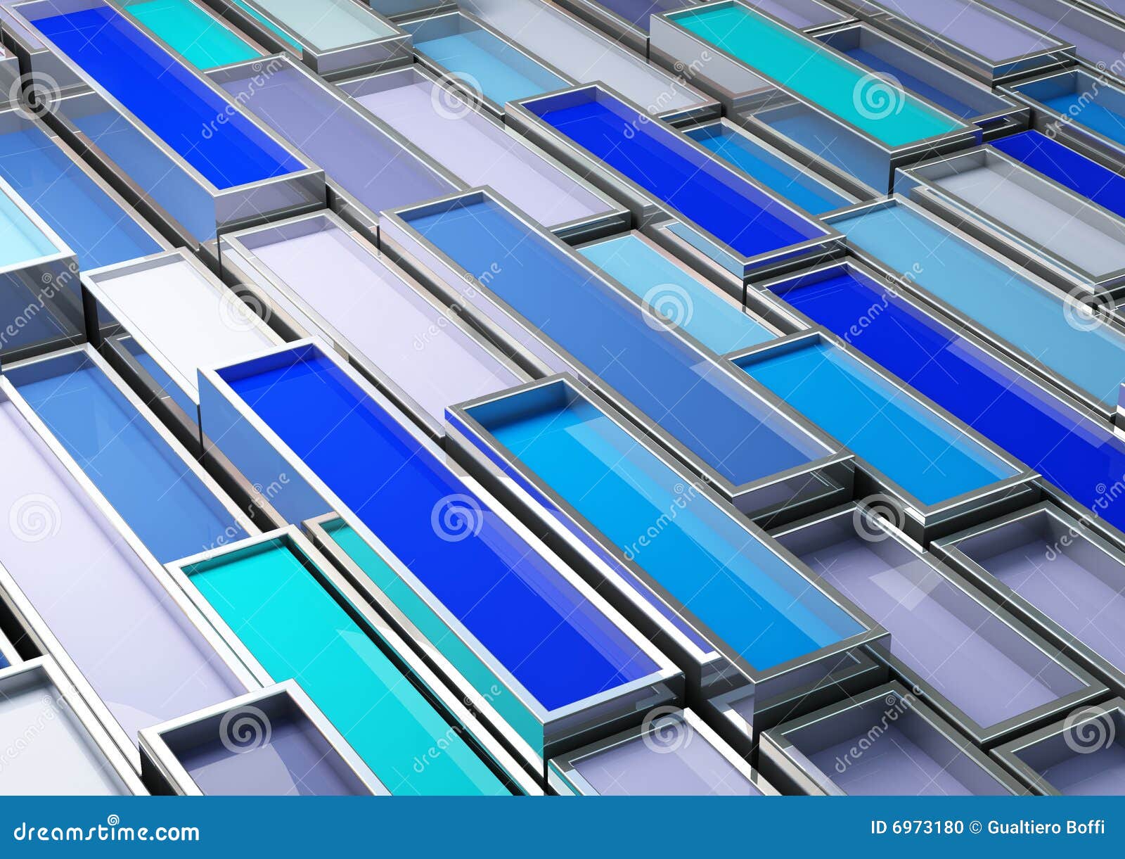 Fine Image 3d of Chrome Tank with Blue Paint Stock Illustration ...