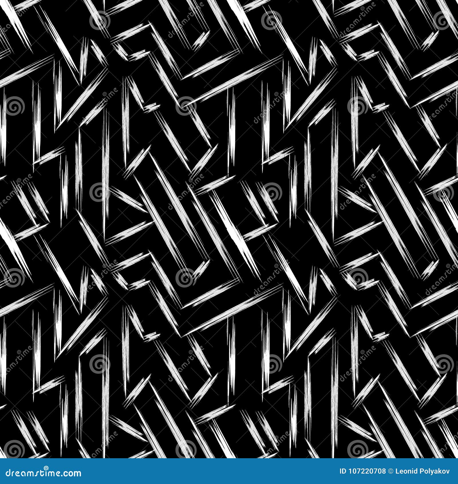 Fine Lines on a Black Background Abstract Seamless Vector Pattern in ...
