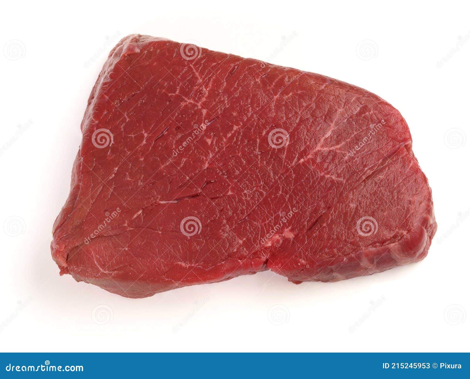 Fine Meat Beef Steak - Haunch Steak Isolated on White Background Stock ...