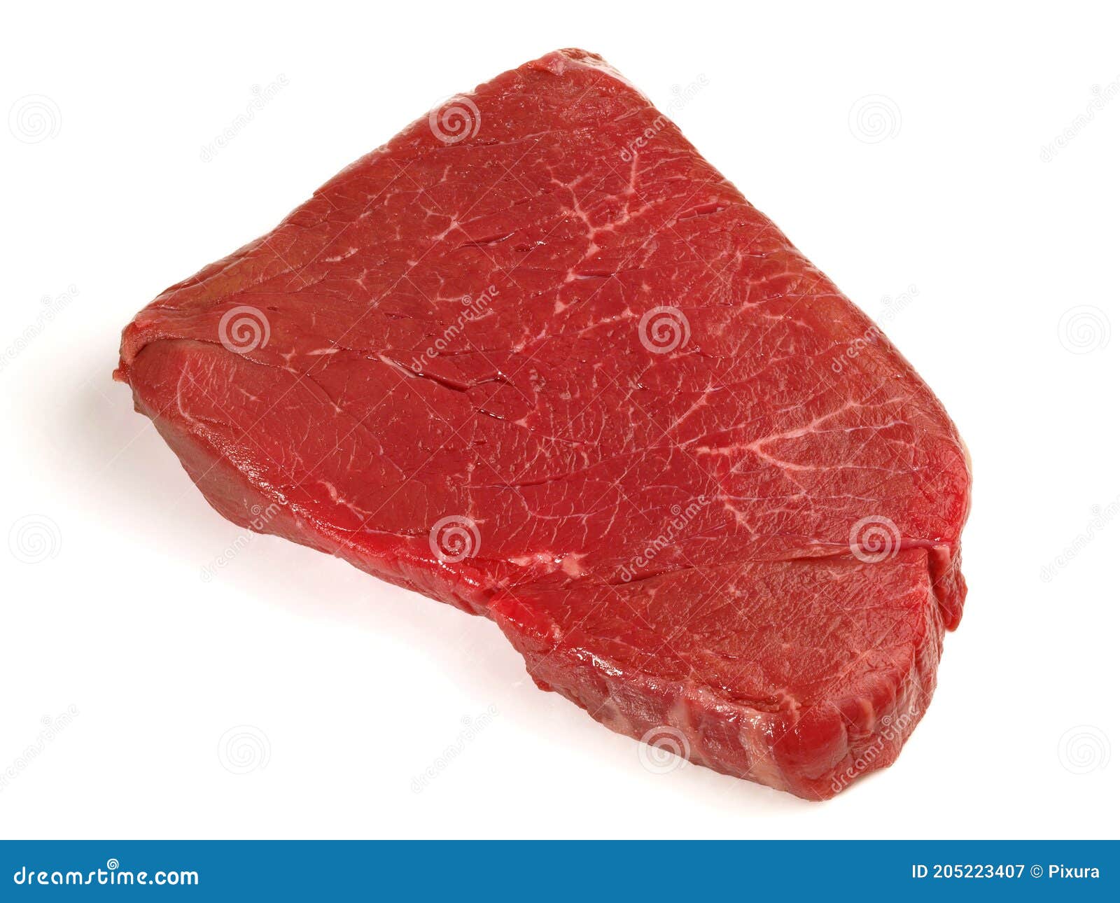 Fine Meat Beef Steak - Haunch Steak Isolated on White Background Stock ...