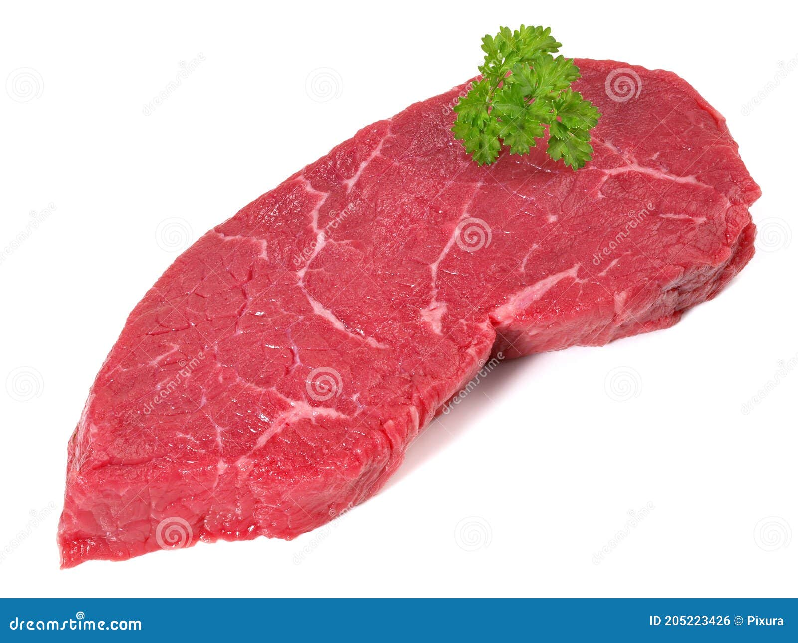 Fine Meat Beef Steak - Haunch Steak Isolated on White Background Stock ...