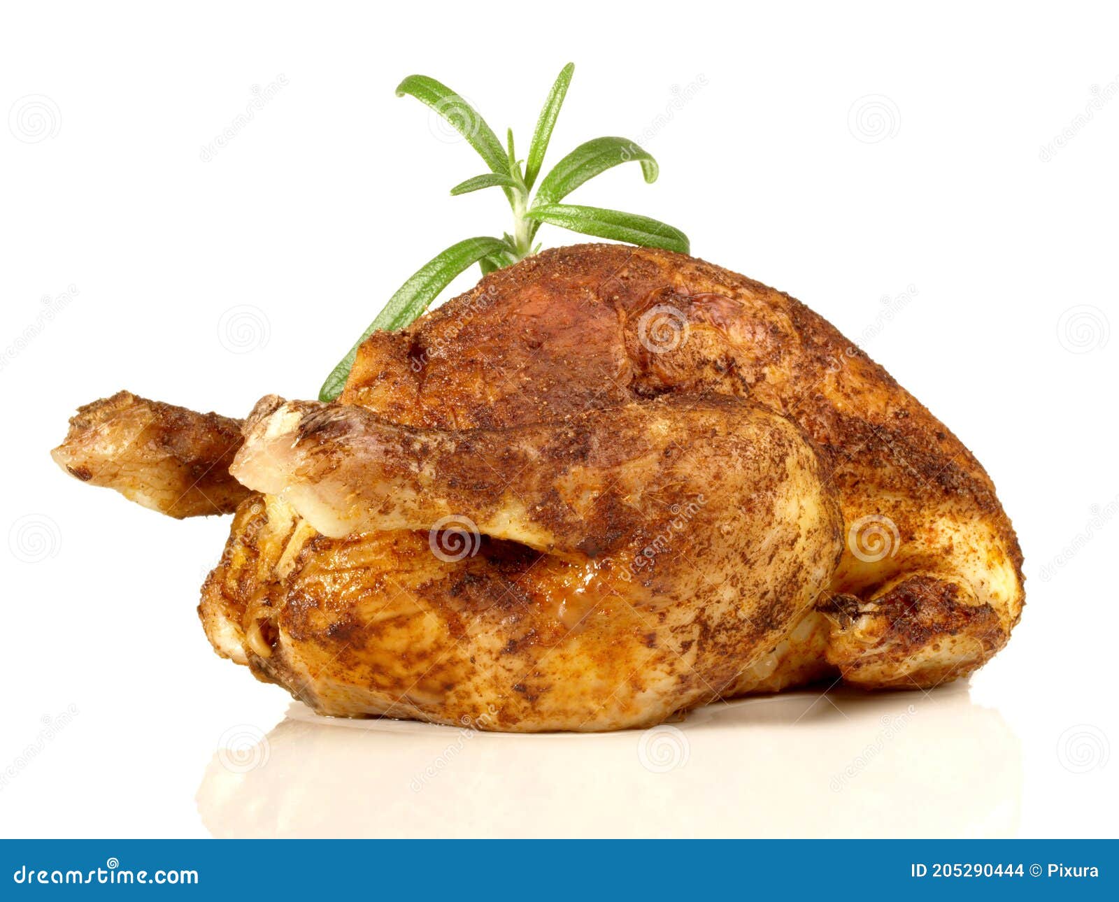 Fine Meat - Grilled Spring Chicken Isolated on White Background Stock ...