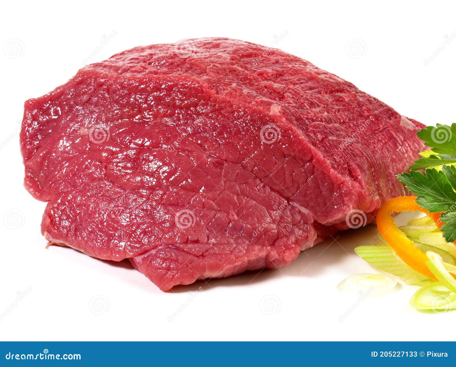 Fine Meat - Raw Bison Roast Isolated on White Background Stock Image ...