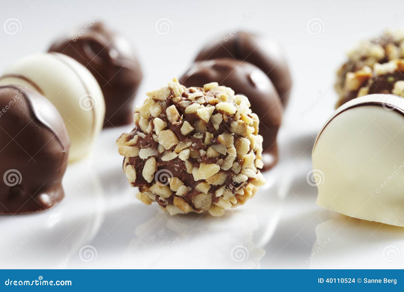 Fine Pieces of Decorated Chocolate Stock Photo - Image of brown ...