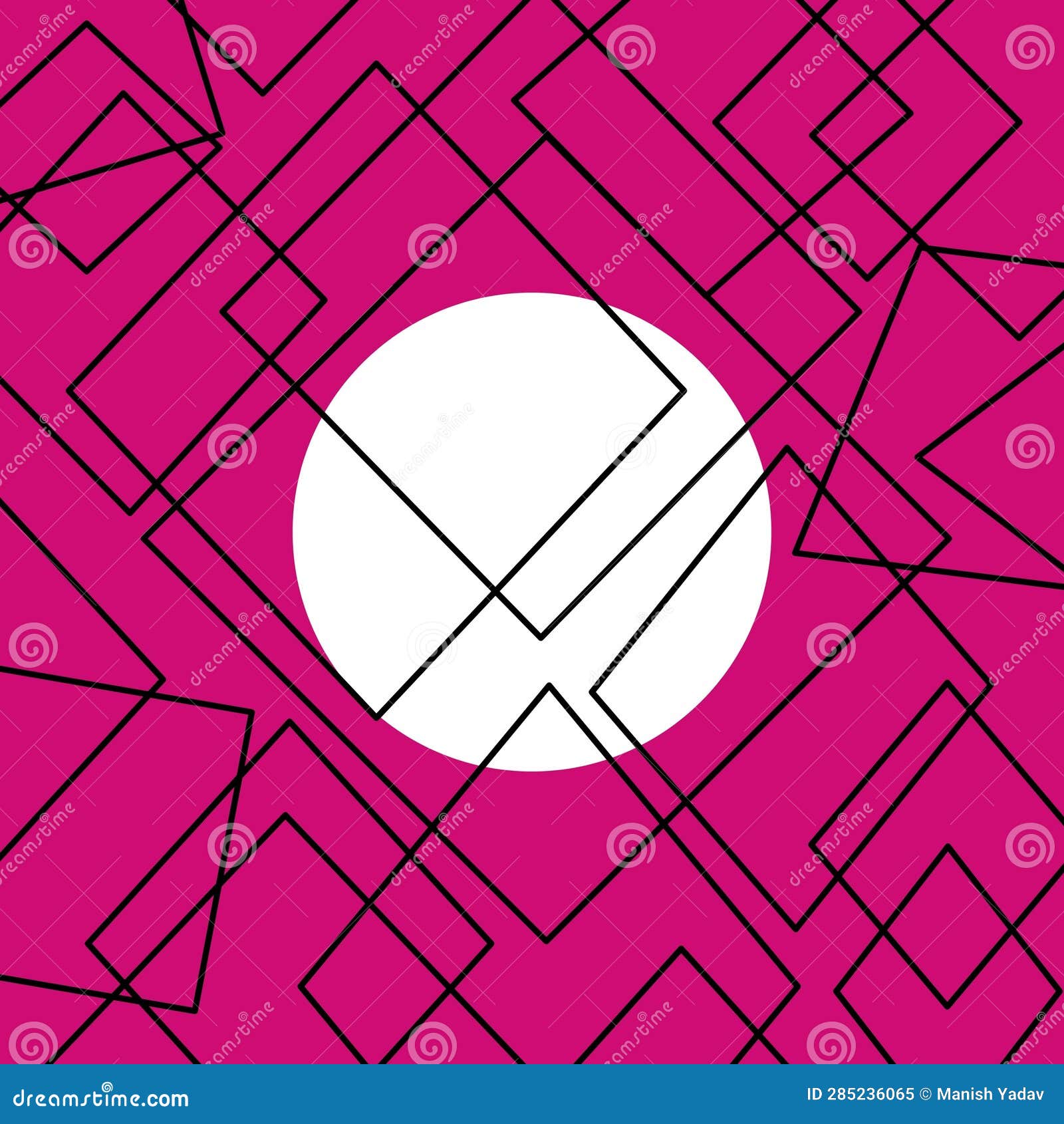 Fine Pink Line Elegant Picture Stock Illustration - Illustration of ...