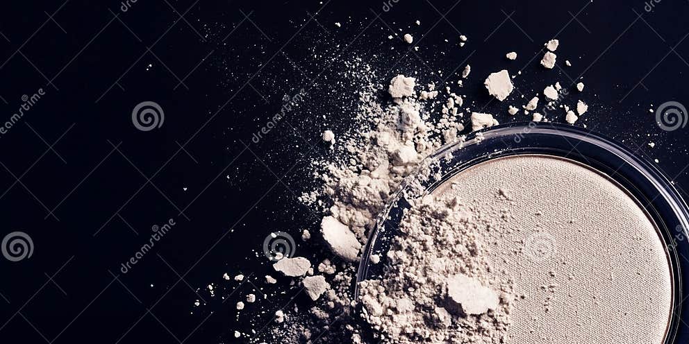 Fine Powder Spread on Dark Surface Creating a Detailed Texture Effect ...