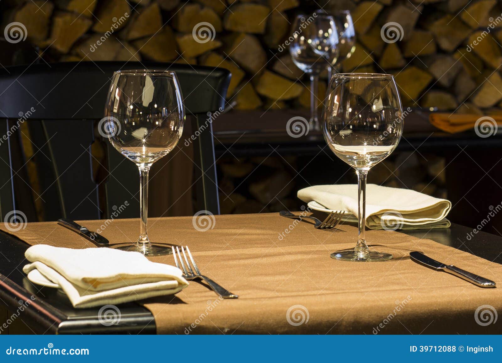 Fine Restaurant Dinner Table Place Setting Stock Photo - Image of ...