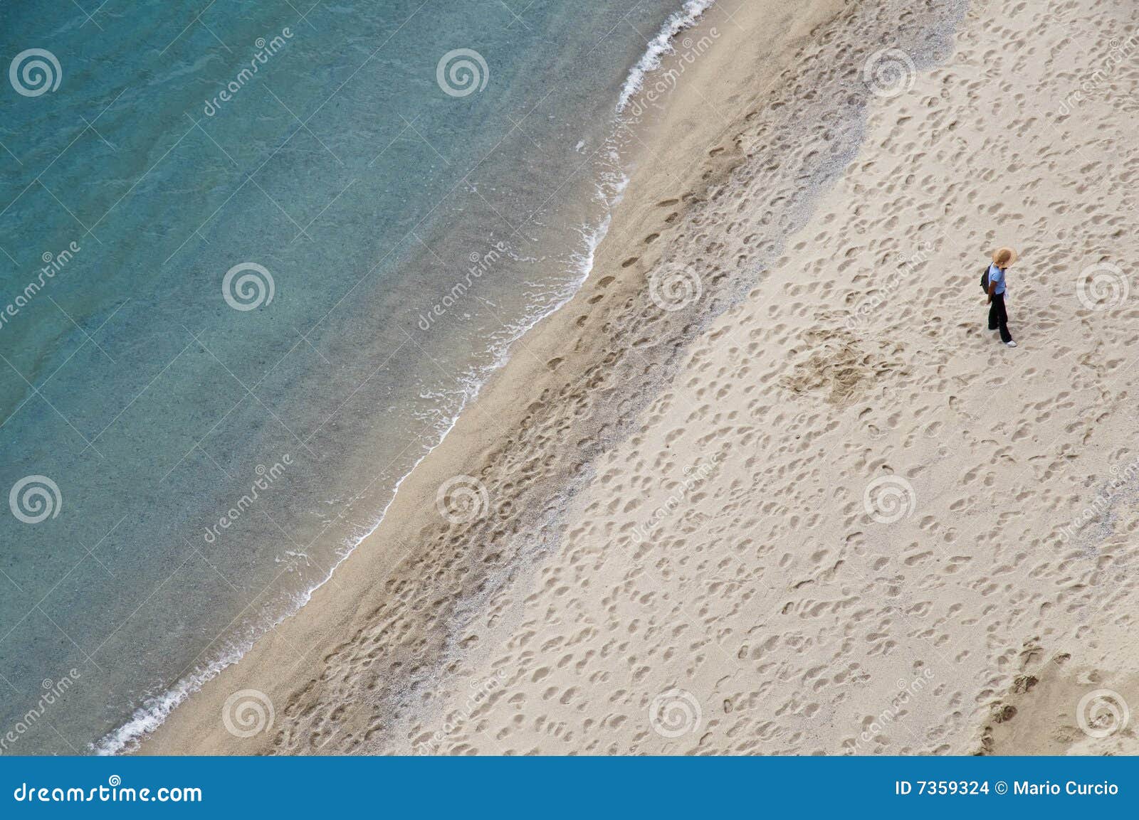 Fine Sand Beach on the Southern Coast of Italy Stock Photo - Image of ...