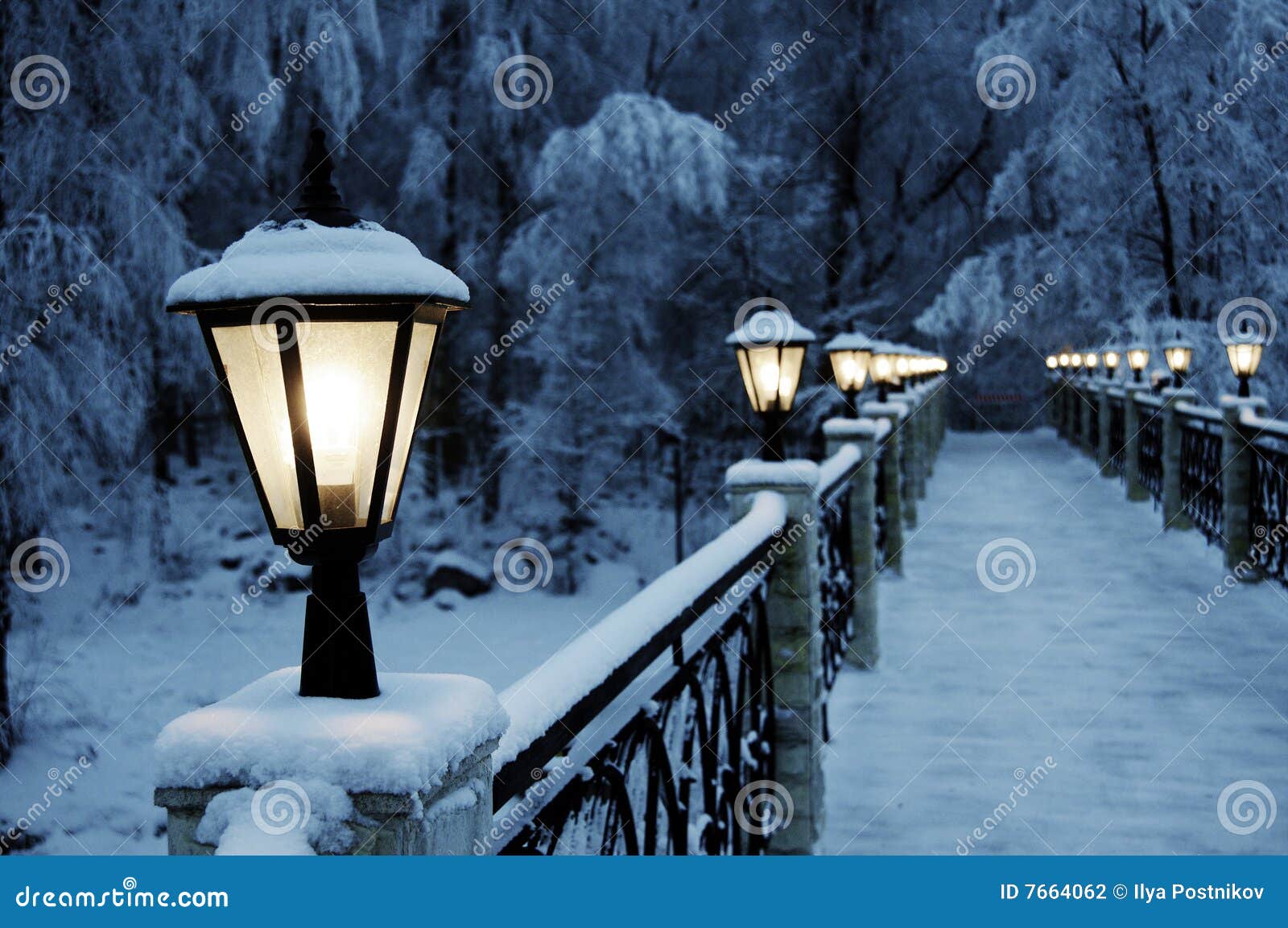 The Fine Snow Evening in Mountains Stock Photo - Image of scene ...