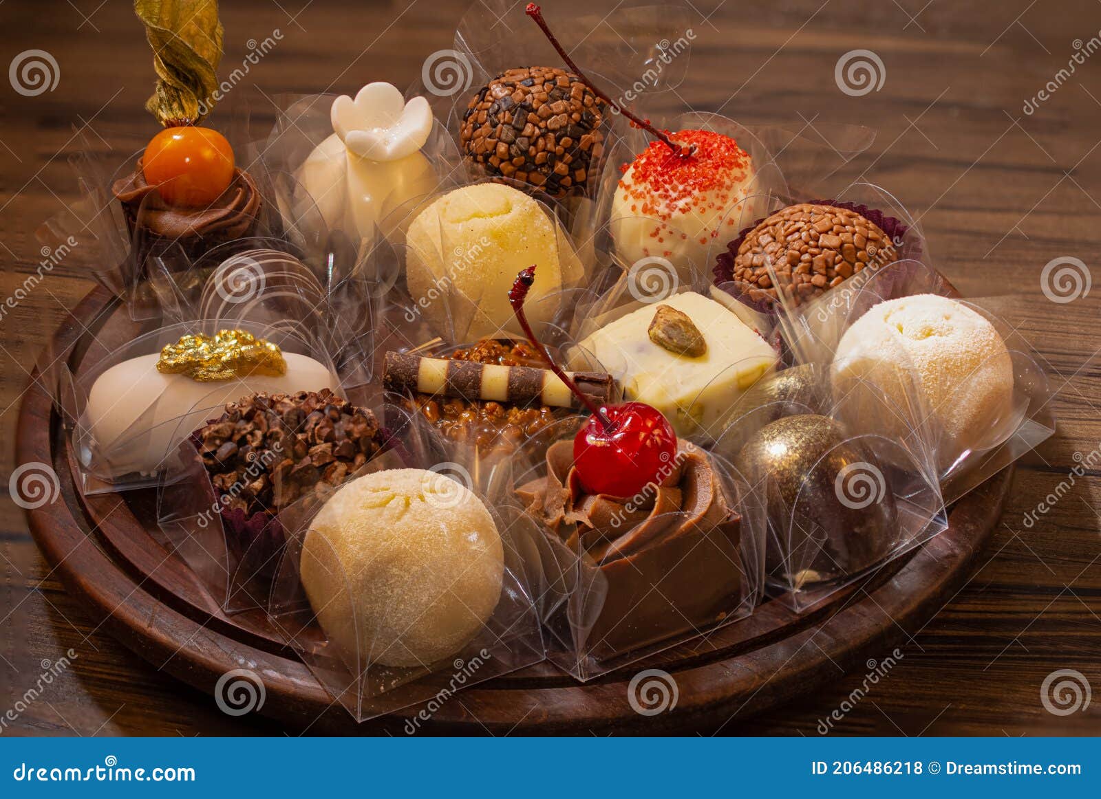 Fine Sweets for Parties with Chocolate Lemon Cherry and Physalis ...