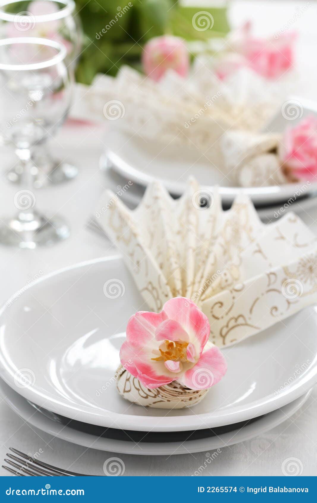 Fine table setting stock photo. Image of fork, dinner - 2265574