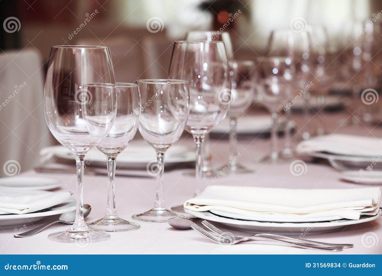 Fine Table Setting in Gourmet Restaurant (close-up) Stock Photo - Image ...