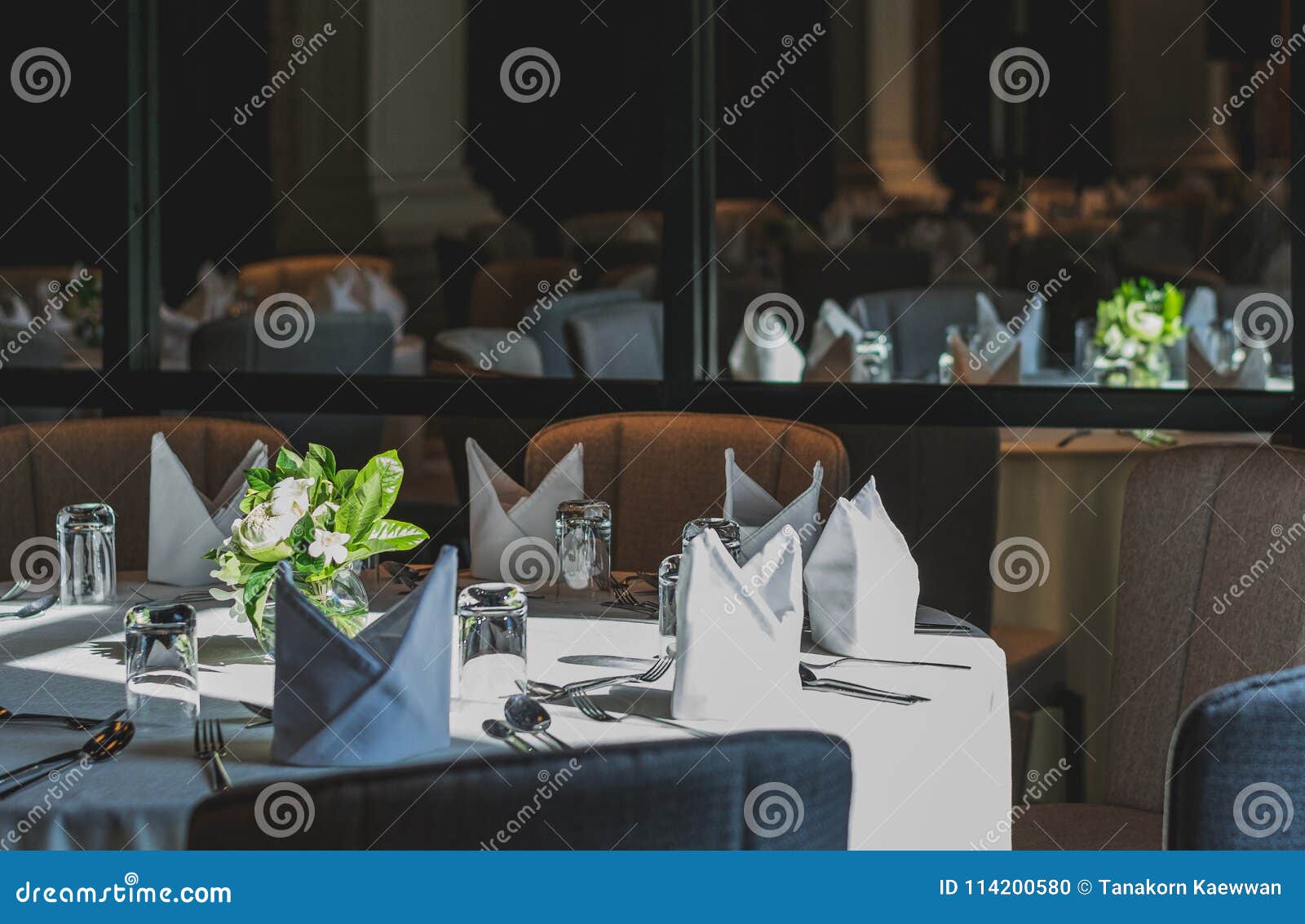 Fine Table Setting in a Luxurious Restaurant Stock Photo - Image of ...