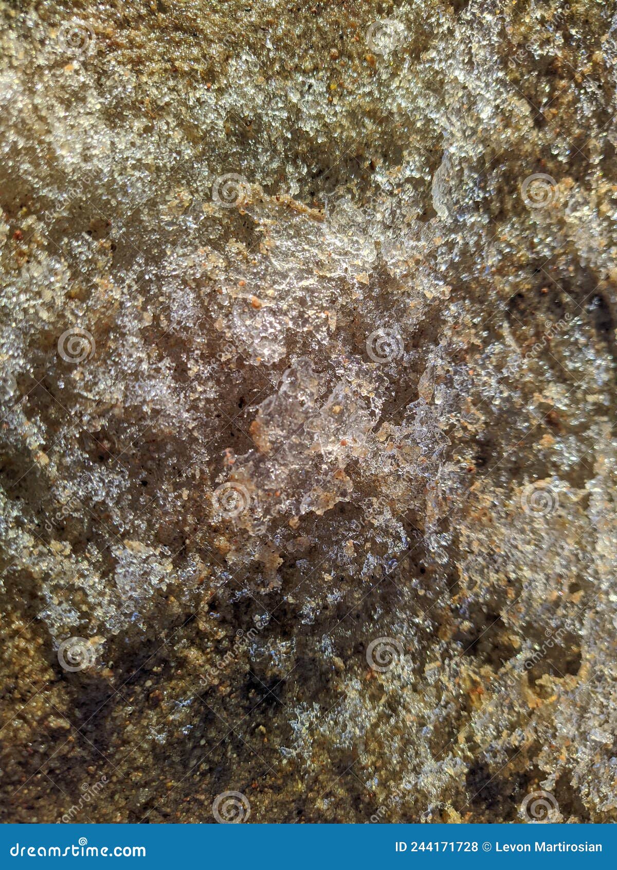 Fine Texture of Melted Snow Closeup Photo. Snow Crust Macro Photo ...