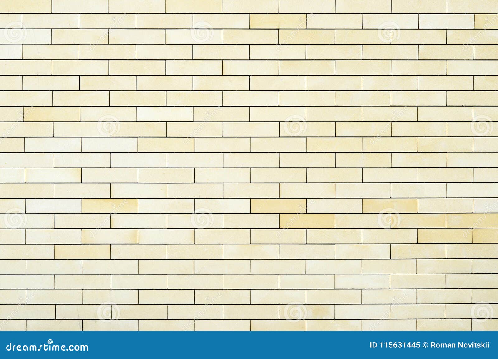 Fine Texture of the Wall Light Yellow Bricks. Background. Stock Image ...