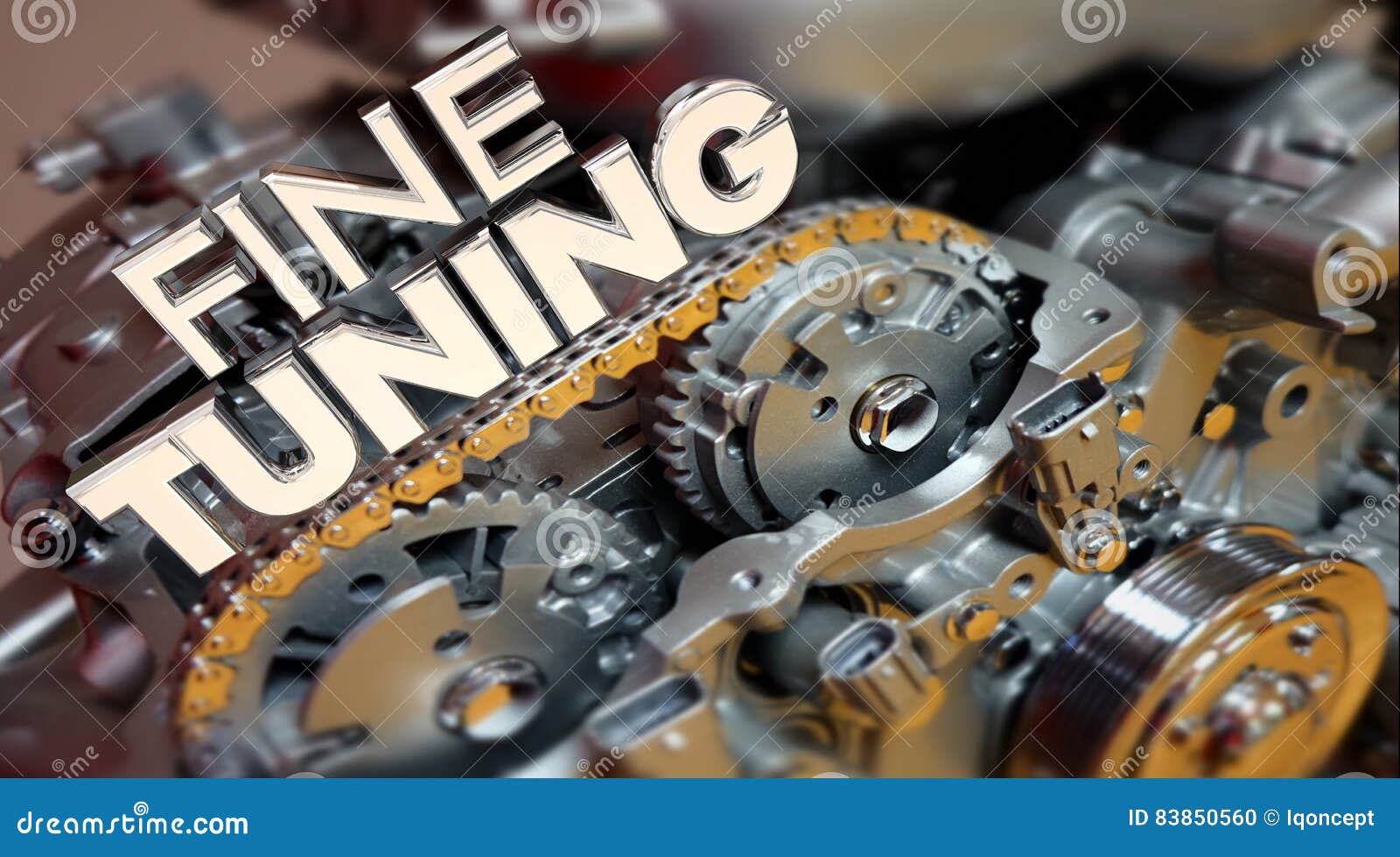 Fine Tuning Engine Performance Engineering Words Stock Illustration ...